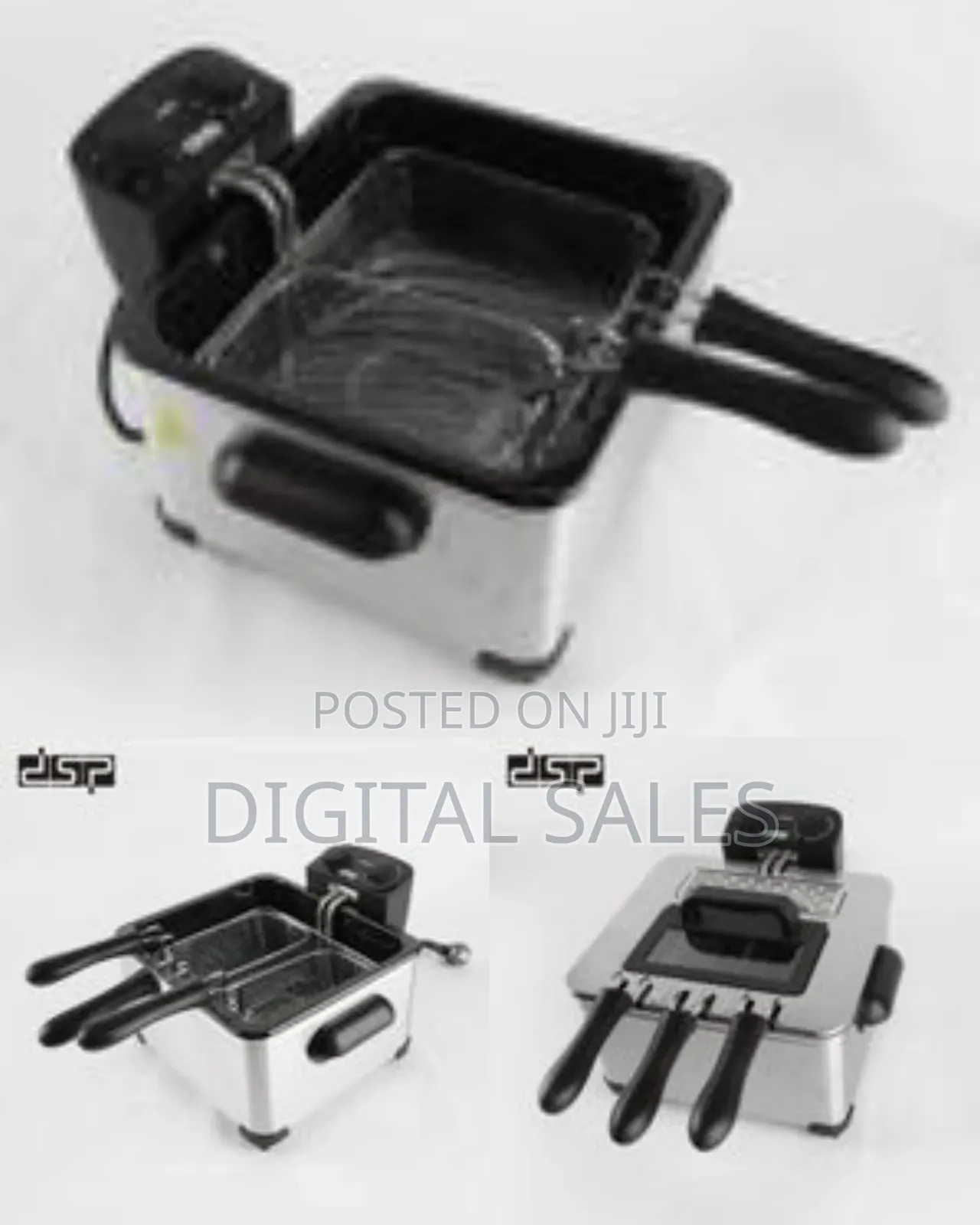 DSP 5.0 L Triple Basket Electric Deep Fryer With 2 Baskets Lids in ...