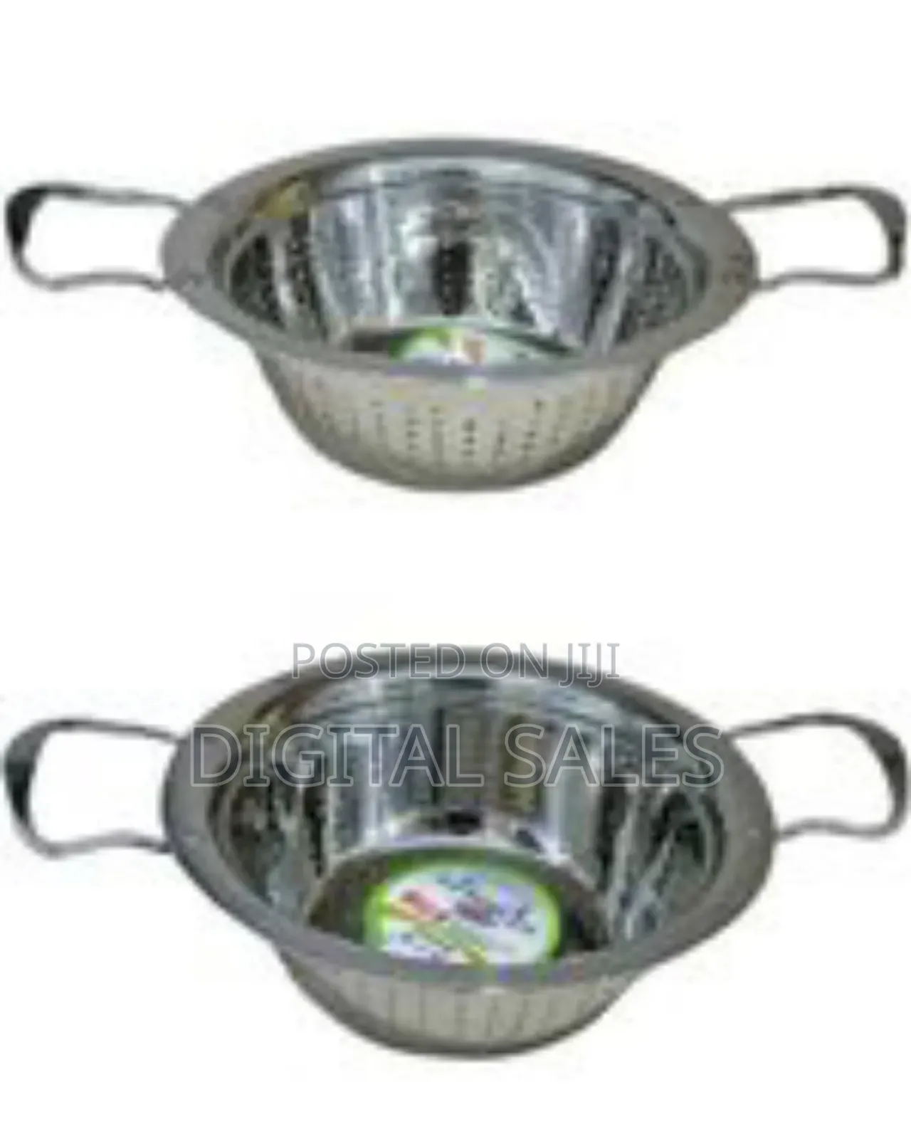 24 Cm Stainless Steel Rice, Vegetable Washing Strainer Colander,Silver ...