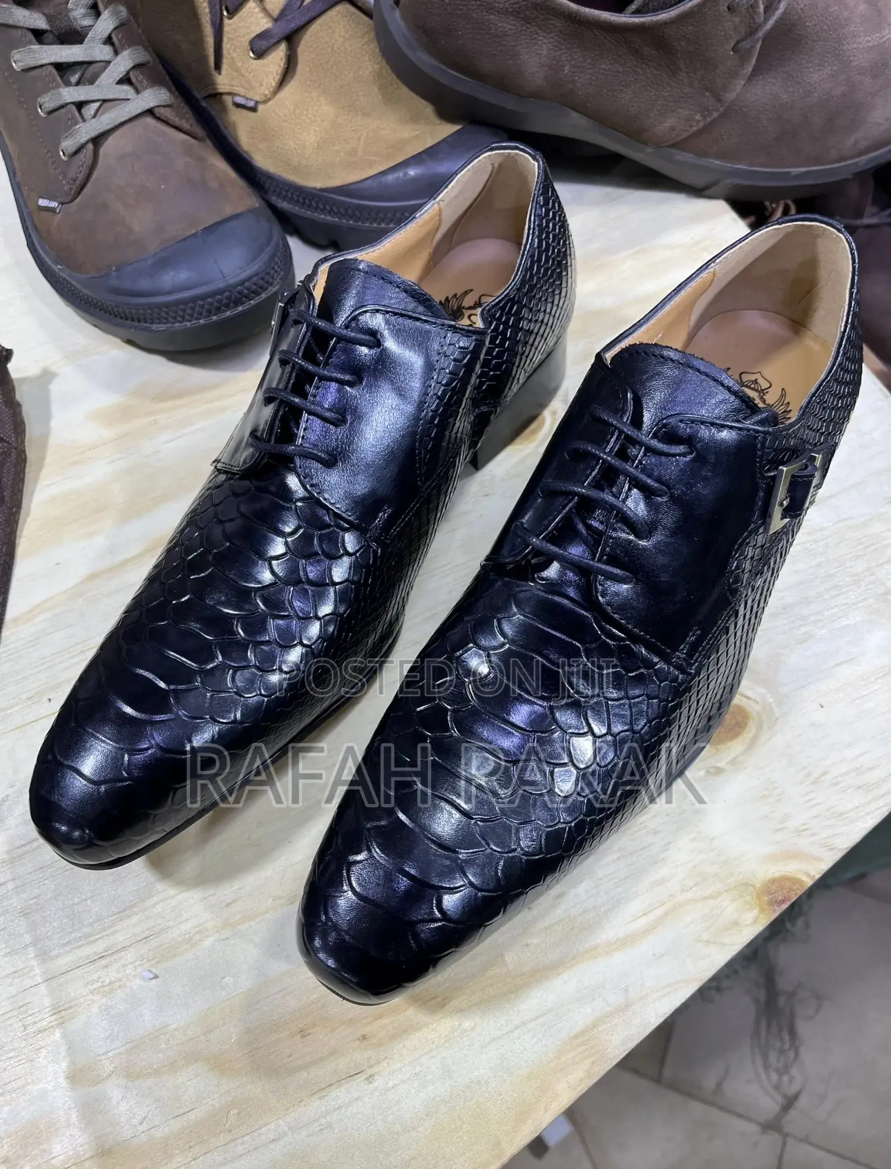 Original Men’S Pasquale Albaino Snake Skin Print Italian Gentle Shoes ...