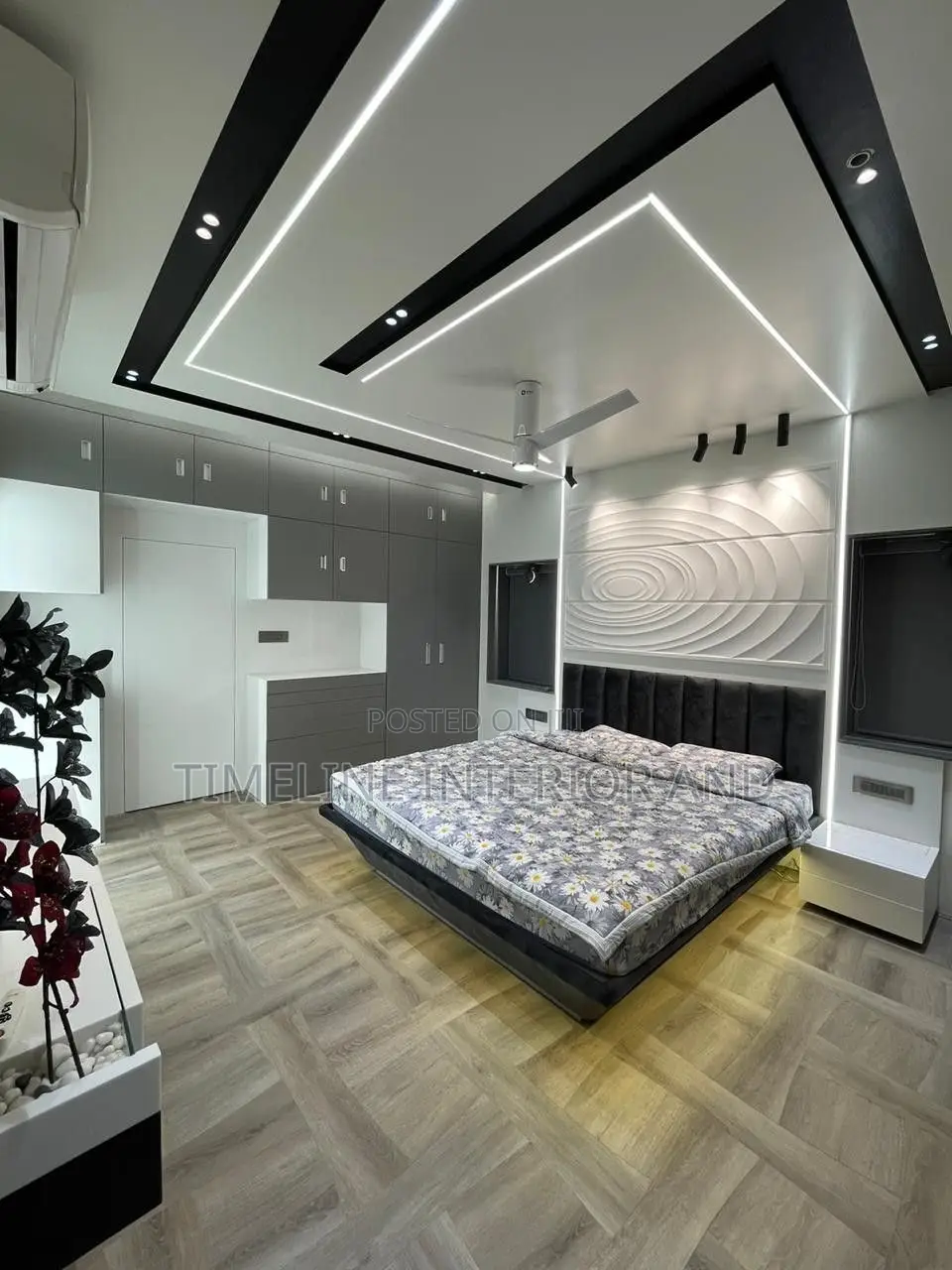 Elegant Gypsum Ceiling Design With Led Lighting in Central Division ...