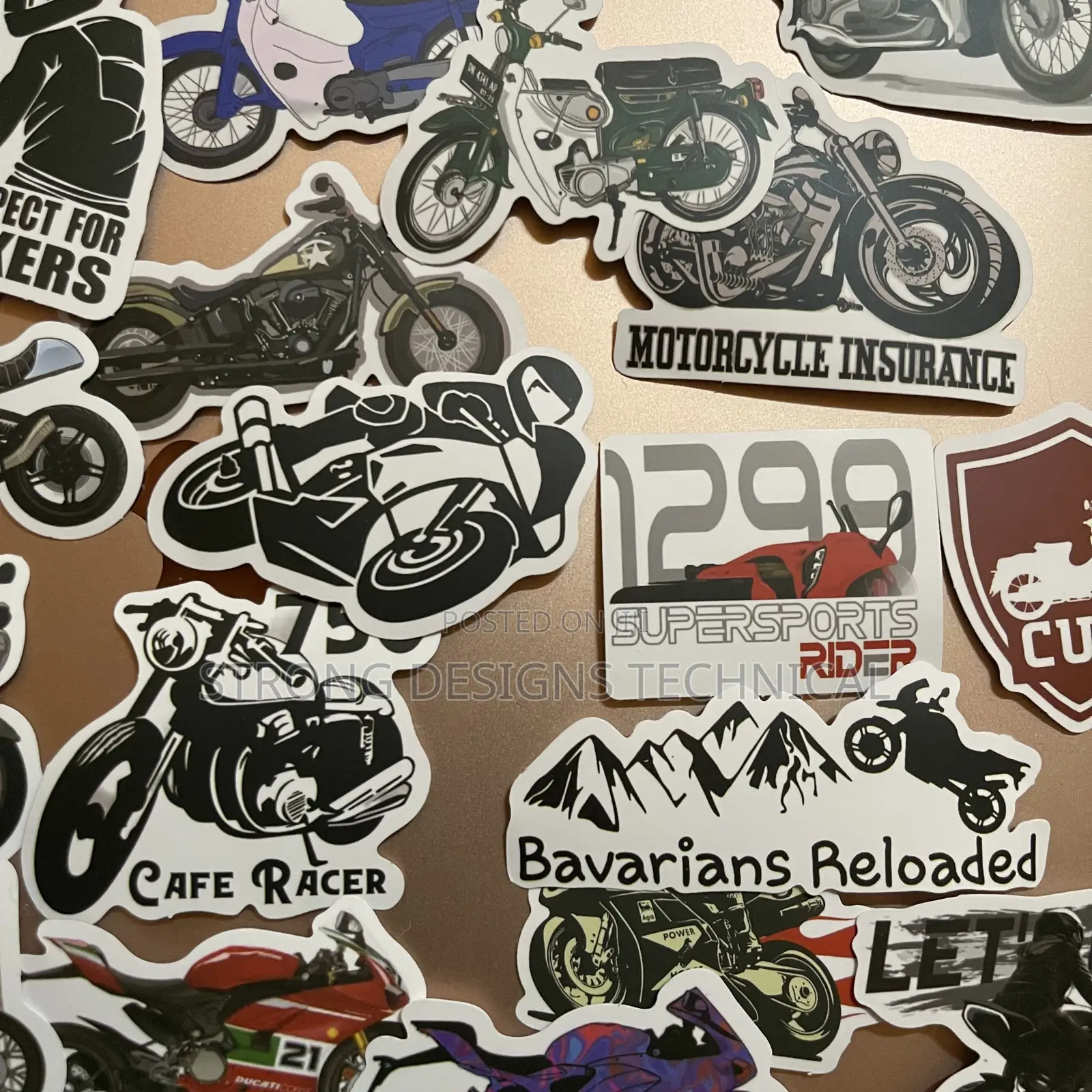 Motorcycle Bikers Stickers for Laptops/ Playstation/ Woofers/ Computer ...