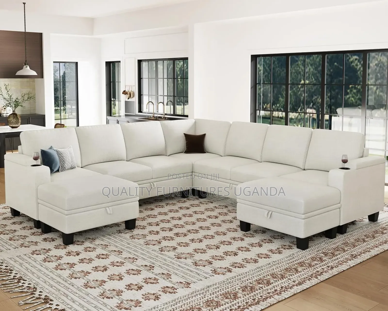 10 Seater Cream Sofa Set in Makindye - Furniture, James Mukisa | Jiji.ug