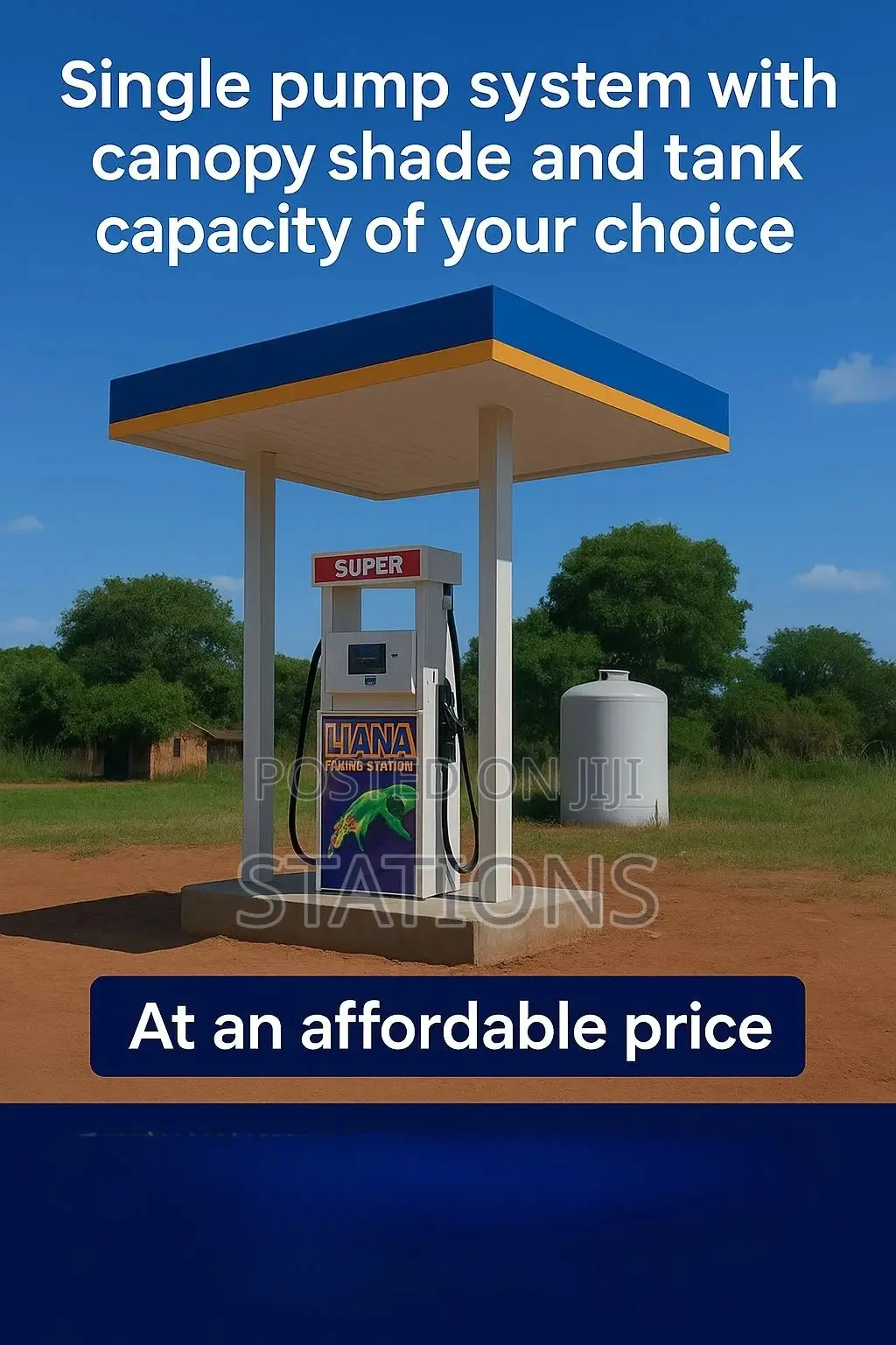 Single Pump System | Canopy Shade | Fuel Tank Installation in Central ...