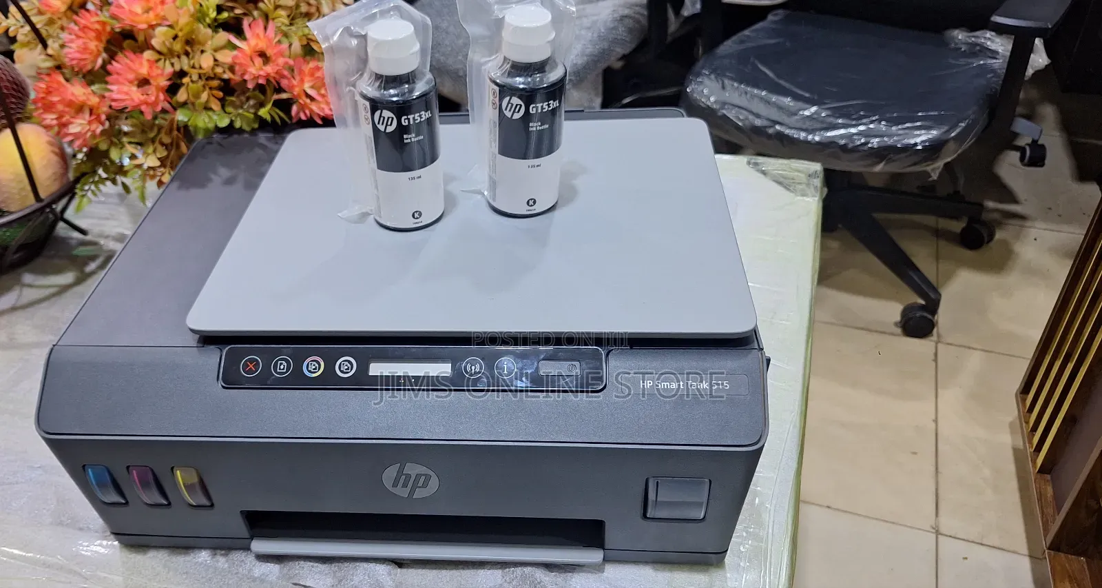 Hp Smart Tank 515 Wireless Used Printer Coloured With 2 Ink Bottles in ...