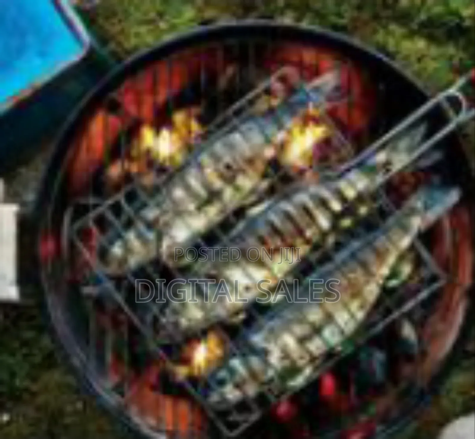 3 Section BBQ Barbeque Fish Charcoal Grill Net Basket in Central ...