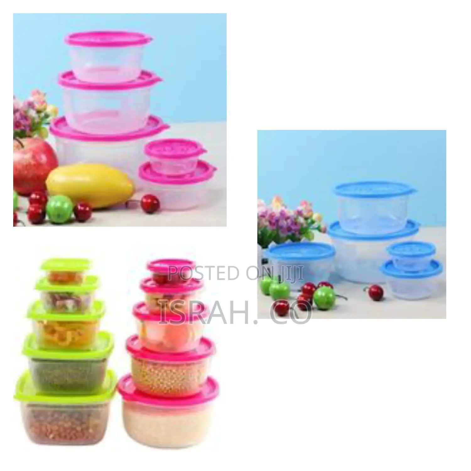 5 Pc Round Airtight Food Storage Containers Tins With Lids in Central ...