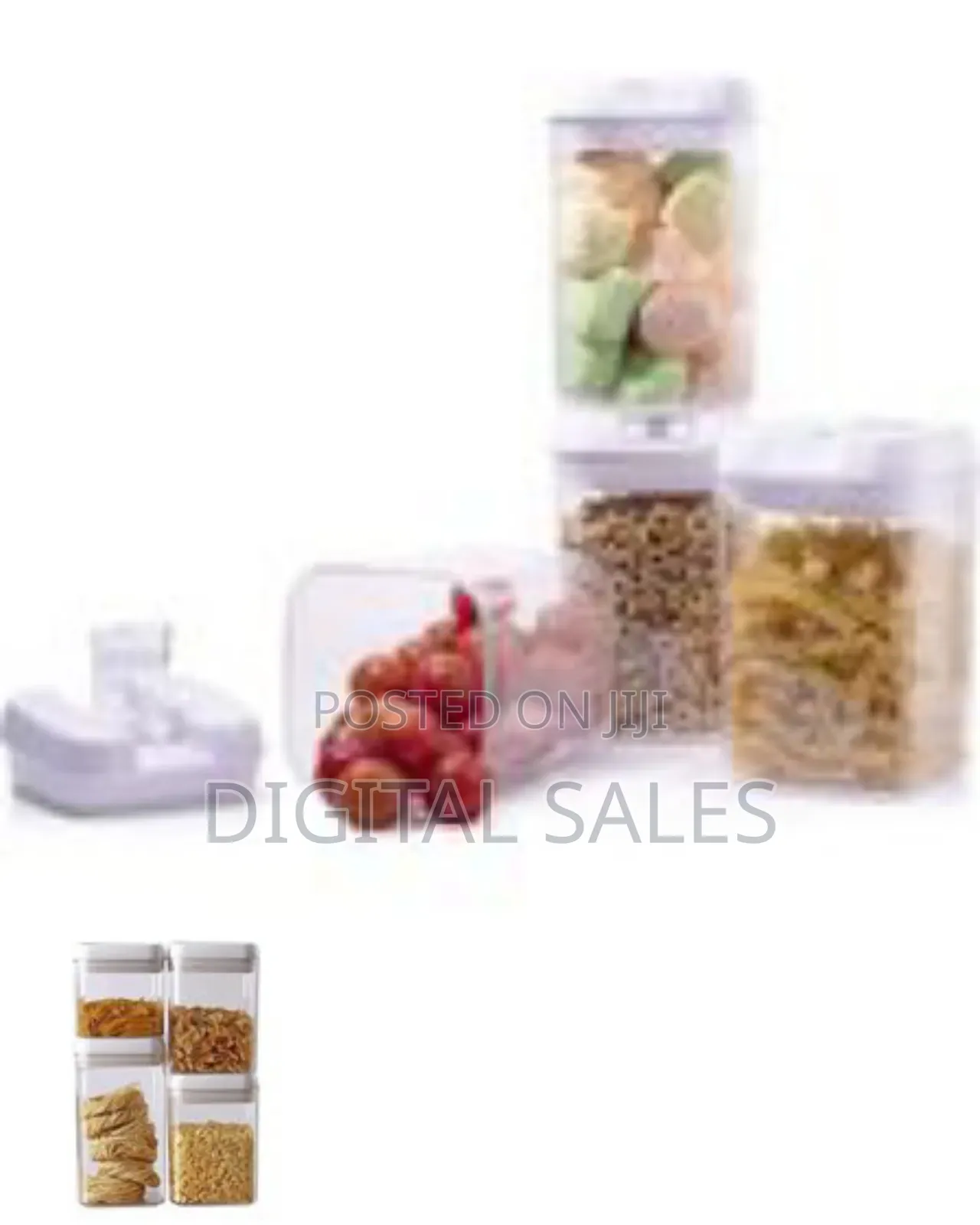 Easy Lock Square Airtight Kitchen Storage Containers 4pc Plastic in ...