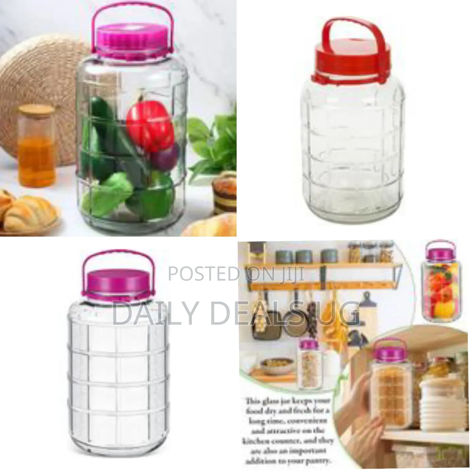 Bon Appetit 8l Air Tight Glass Jar Container for Kitchen Pantry in ...