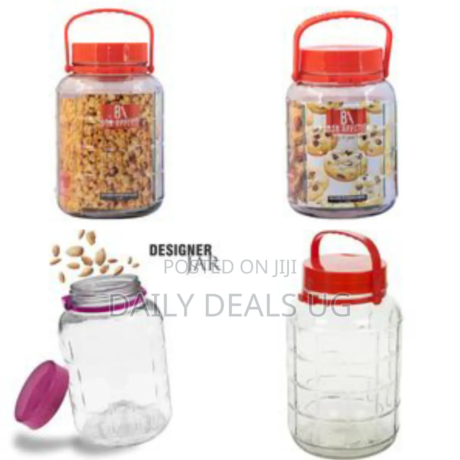 Bon Appetit 8l Air Tight Glass Jar Container for Kitchen Pantry in ...