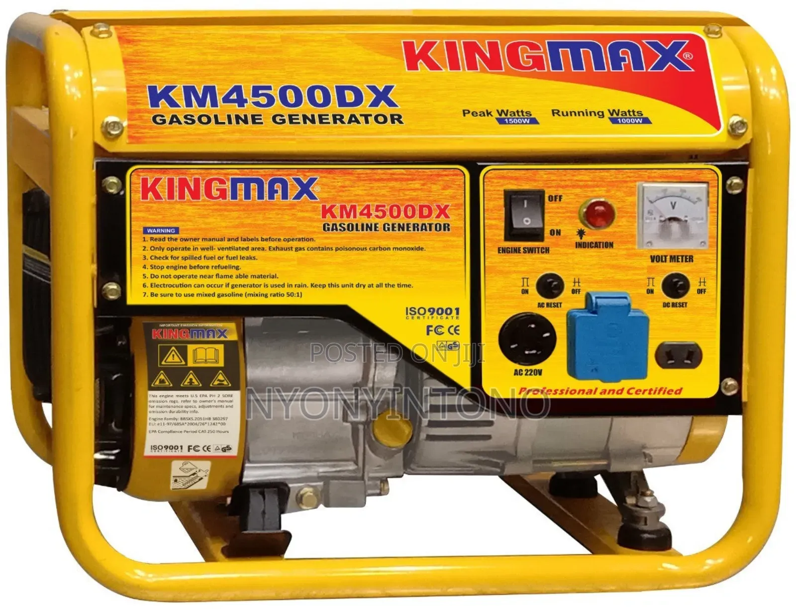 Kingmax 1.0kv 2800w Km4500dx Petrol Powered Generator for sale ...