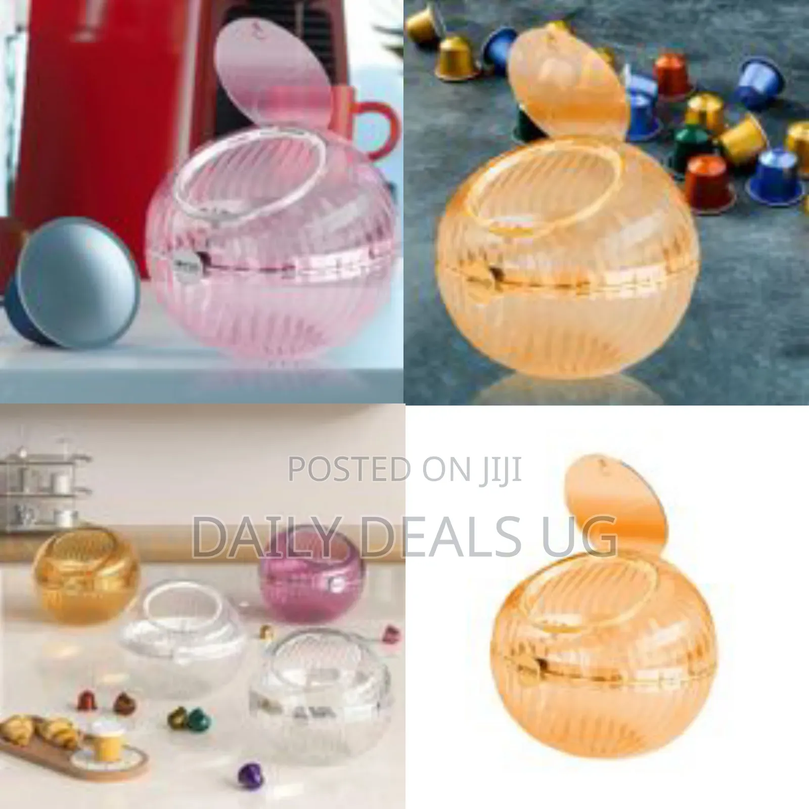 Transparent Spherical Coffee Capsule Holder Tabletop Storage Box in ...