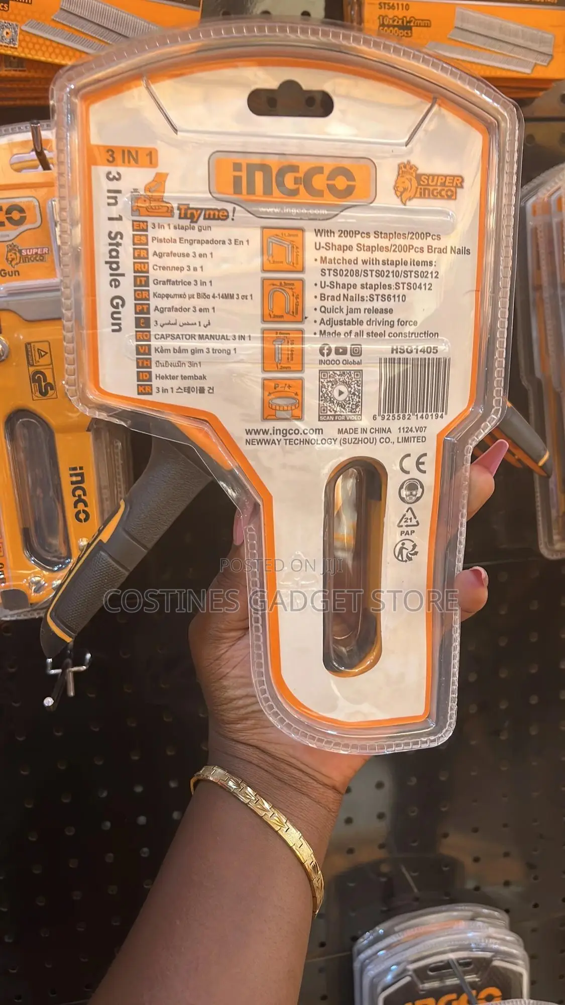 Ingco 3 in 1 Staple Gun + Free 5000 Pieces of Staple Wires in Central ...