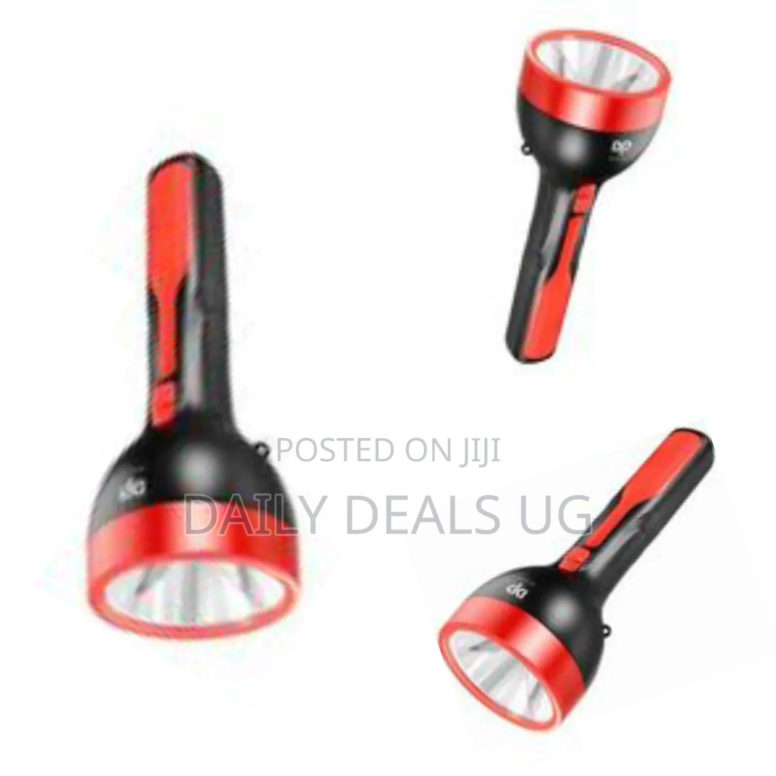 Plastic Aluminum Cup Led Light Rechargeable Torch Flashlight - Red in ...