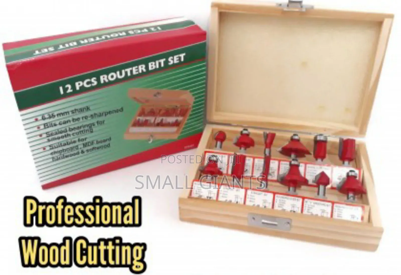 12-Piece Router Bit Set With a 6.35 Mm (1/4 Inch) Shank in Central ...
