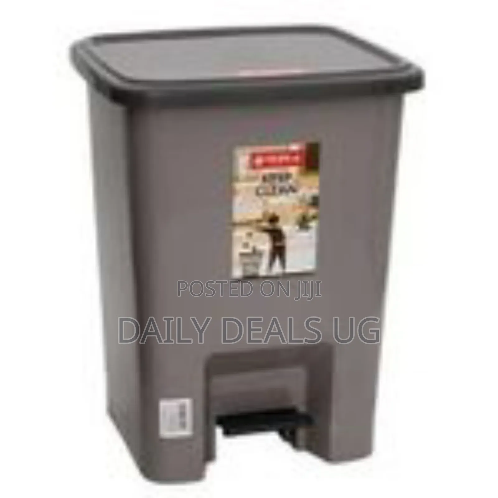 10 Litres Multifunctional Outdoor Square Step on Dustbin Plastic Trash ...