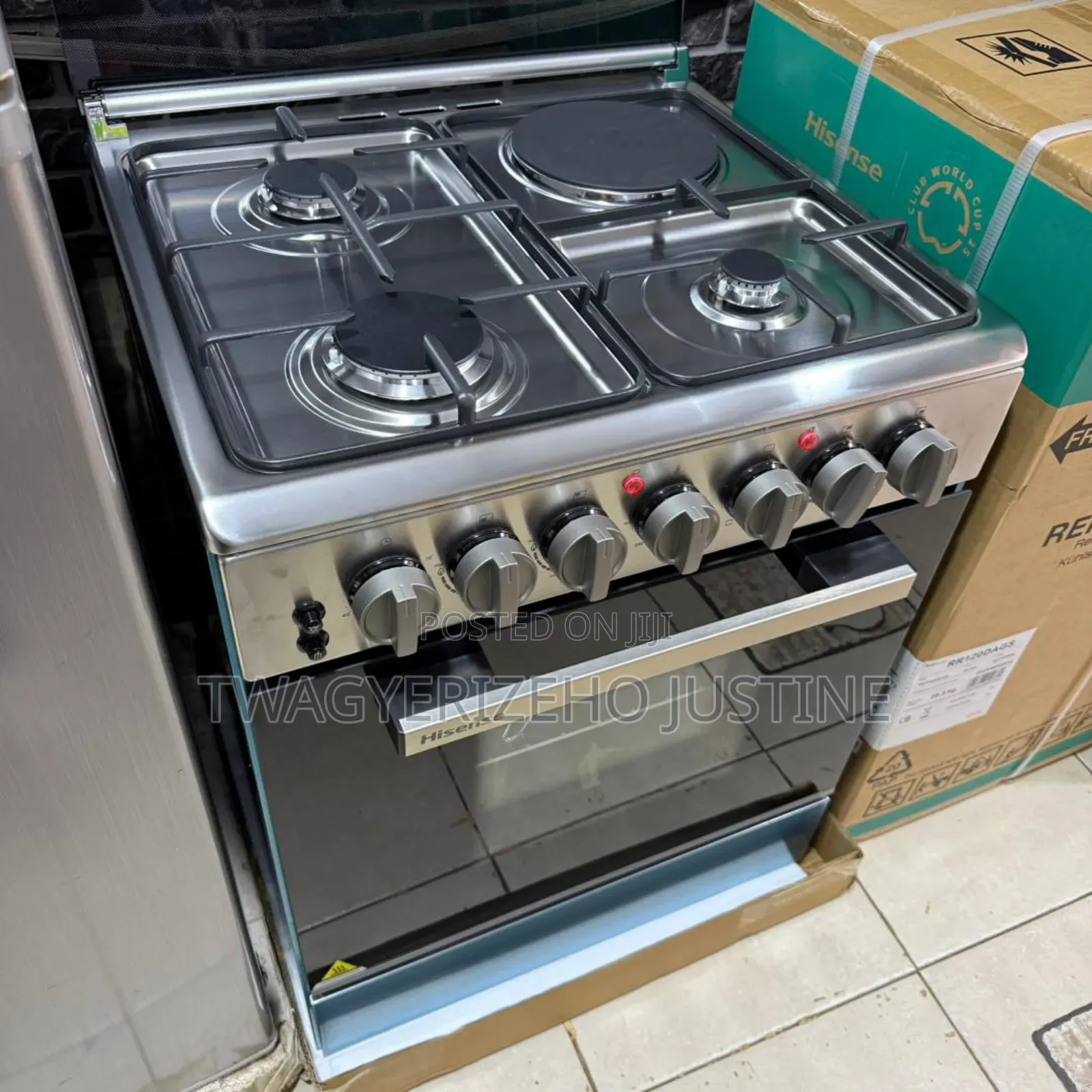 Hisense 60x60cm Gas and Electric Cooker Electric Oven Timer in Central ...