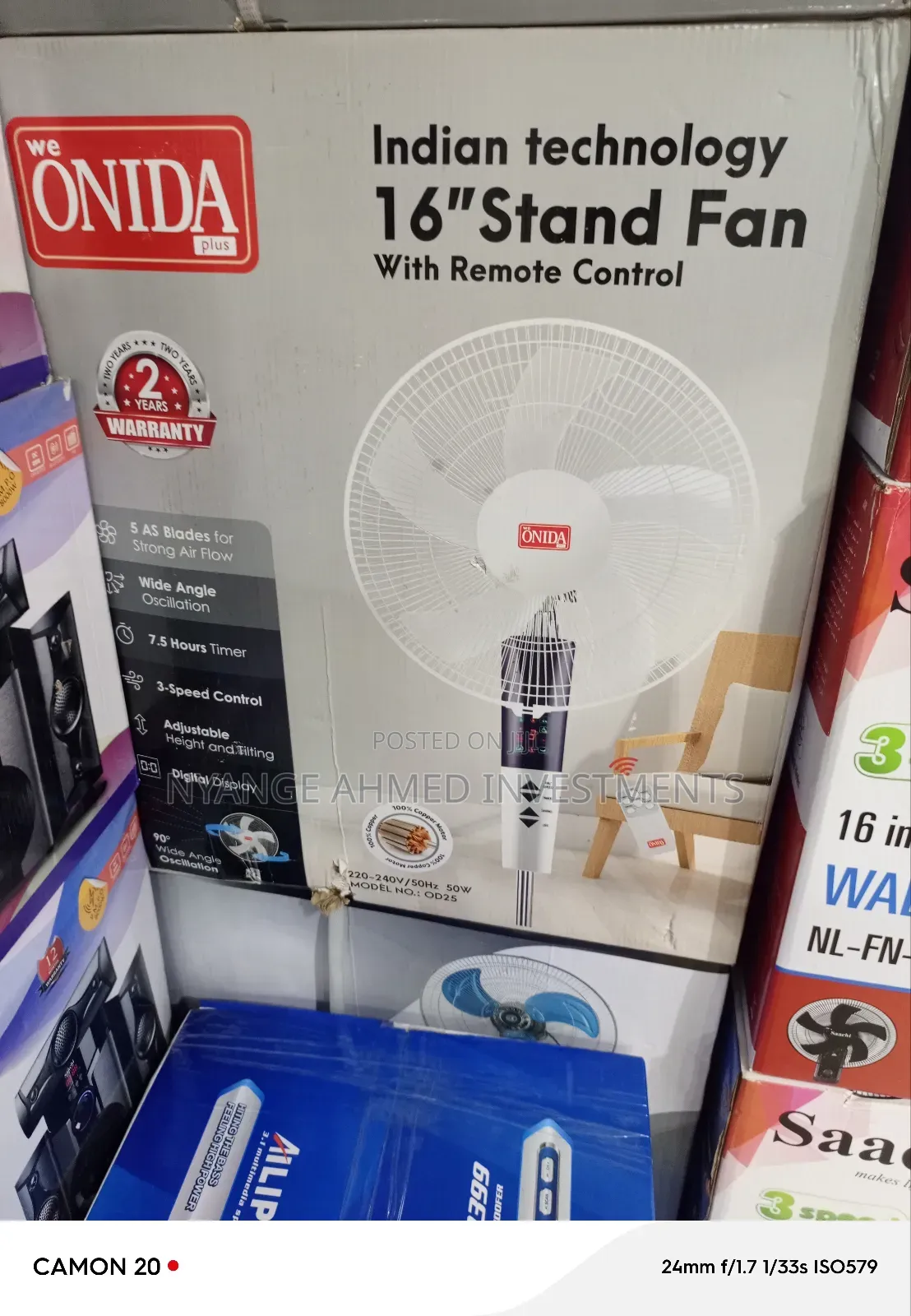 Onida 16 Stand Fan With Remote in Central Division - Home Appliances ...