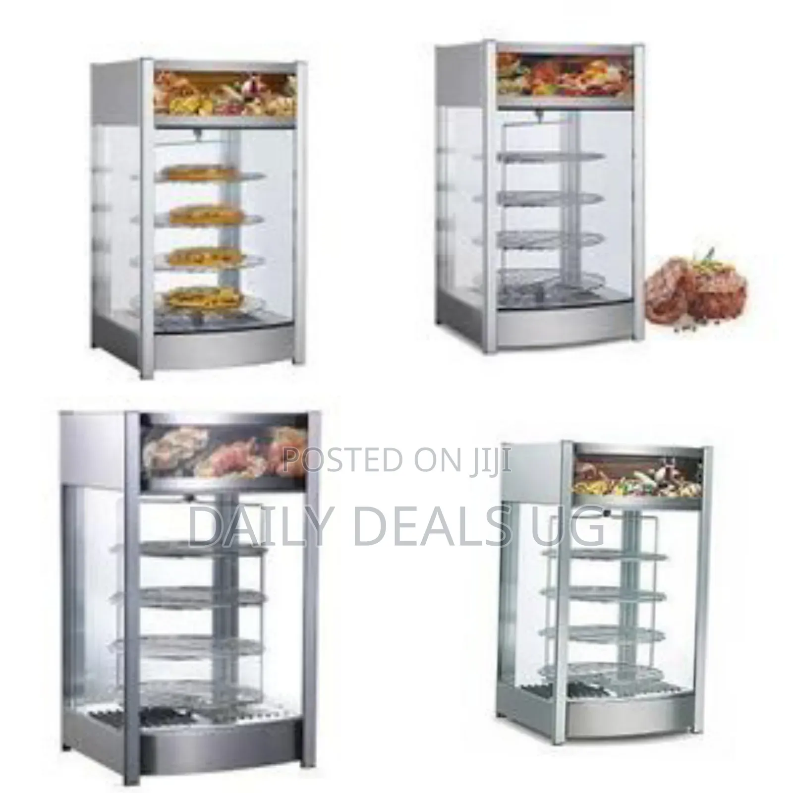 Stainless Steel Food Display Warmer Glass Heated Display Cabinet in ...