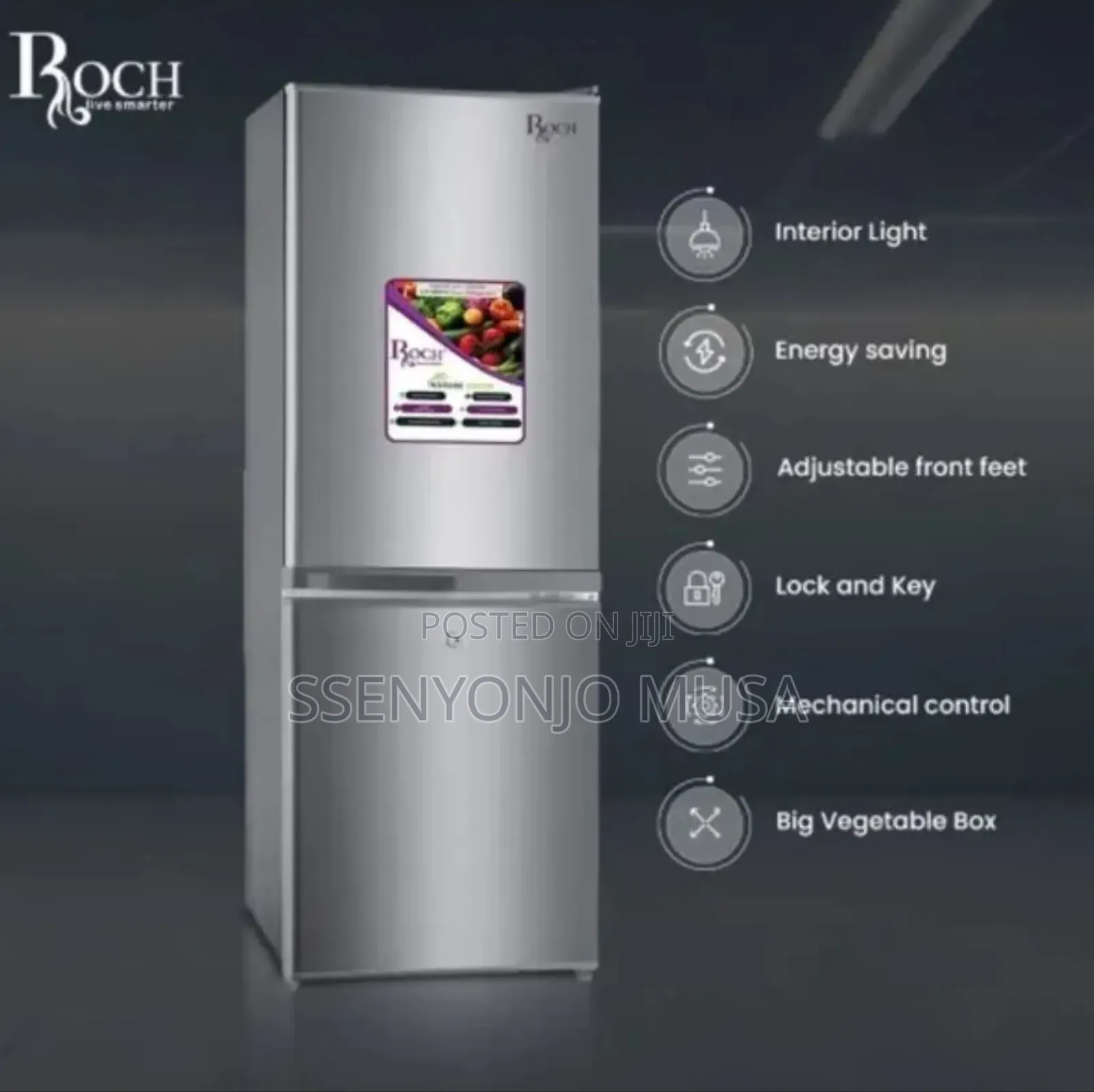 Roch 145l Double Door Bottom Freezer Refrigerator – Energy Saving in ...