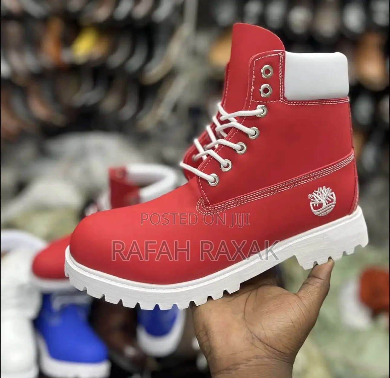 Men’S Red/White Timberland 6 Inch Premium Waterproof Boots in Central ...