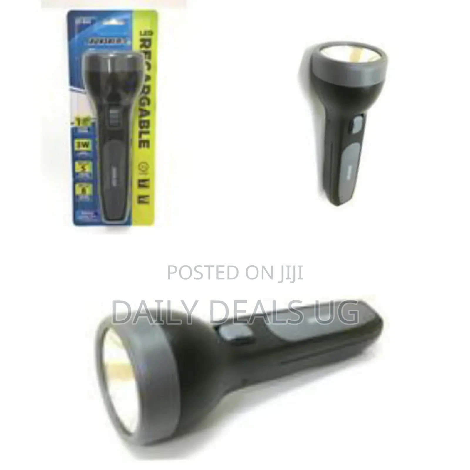 3w High Quality Super Bright Led Rechargeable Torch Light-Black in ...