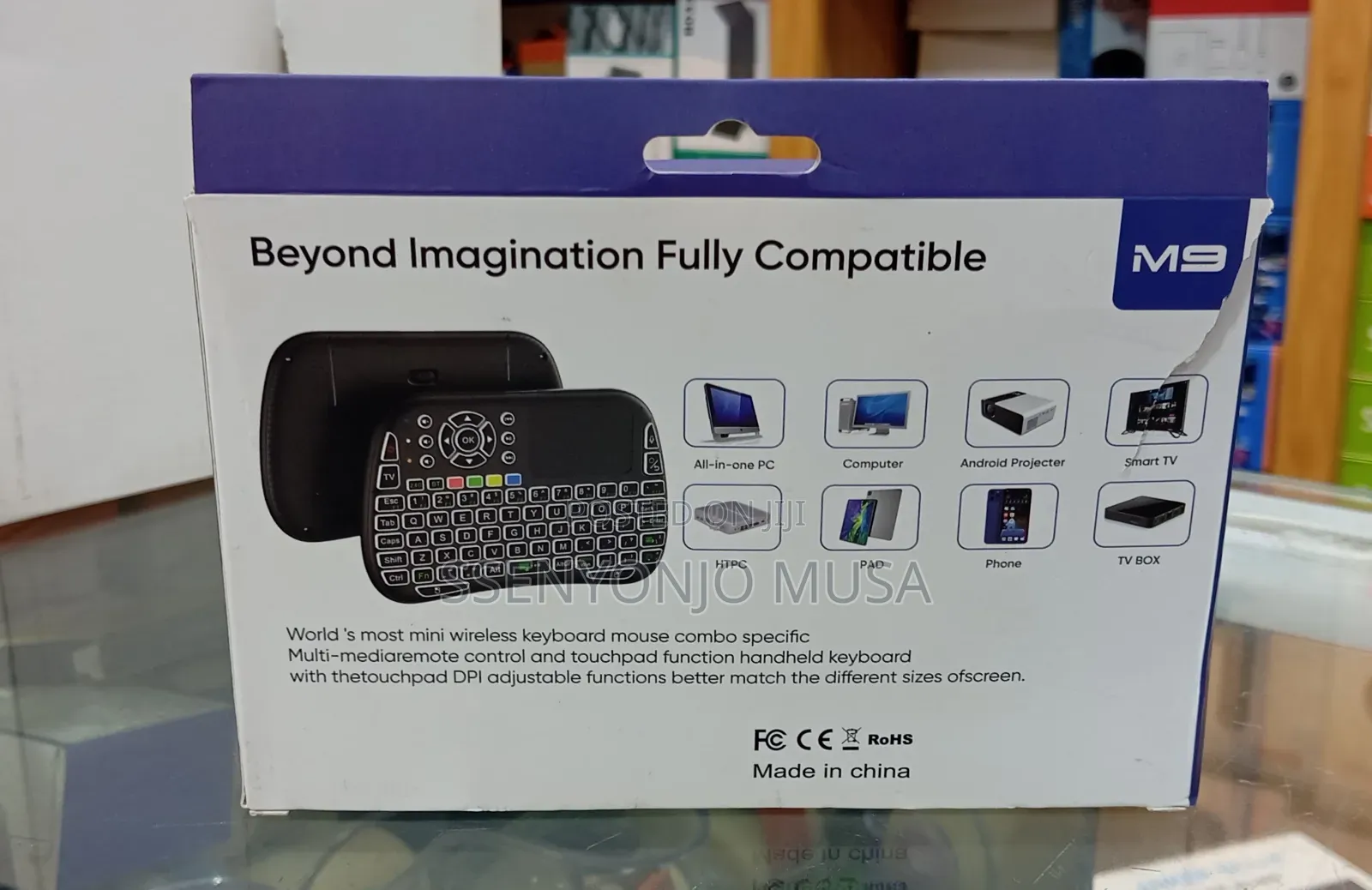 M9 Wireless Mini Backlit Keyboard With Touchpad – Black in Central ...