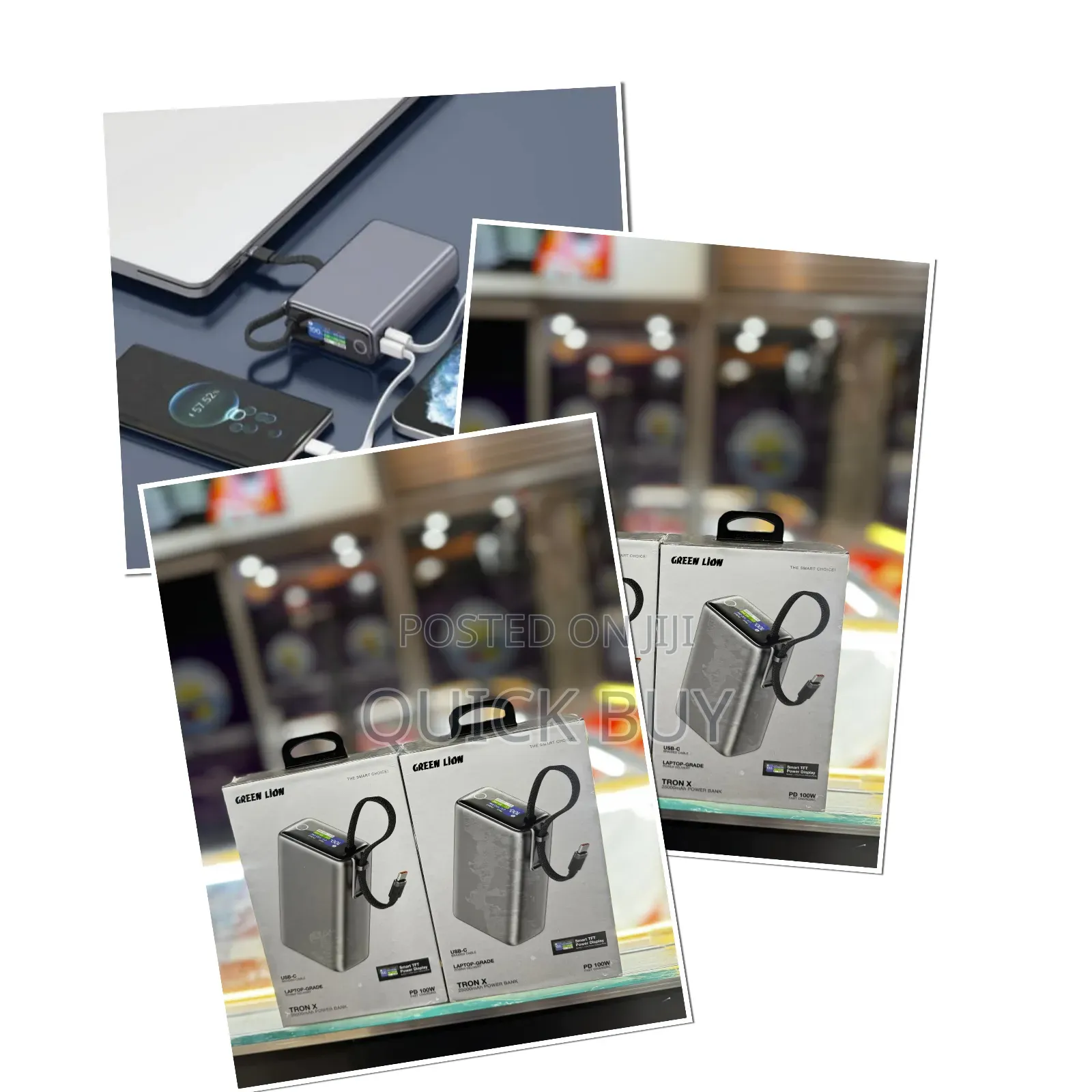 Green Lion 25000mah 100watts Portable Multifunction Laptop Power Bank ...