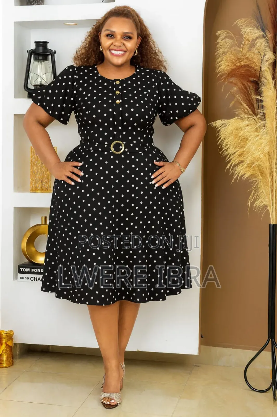 Black Round Doted Dresses for Ladies in Central Division - Clothing ...