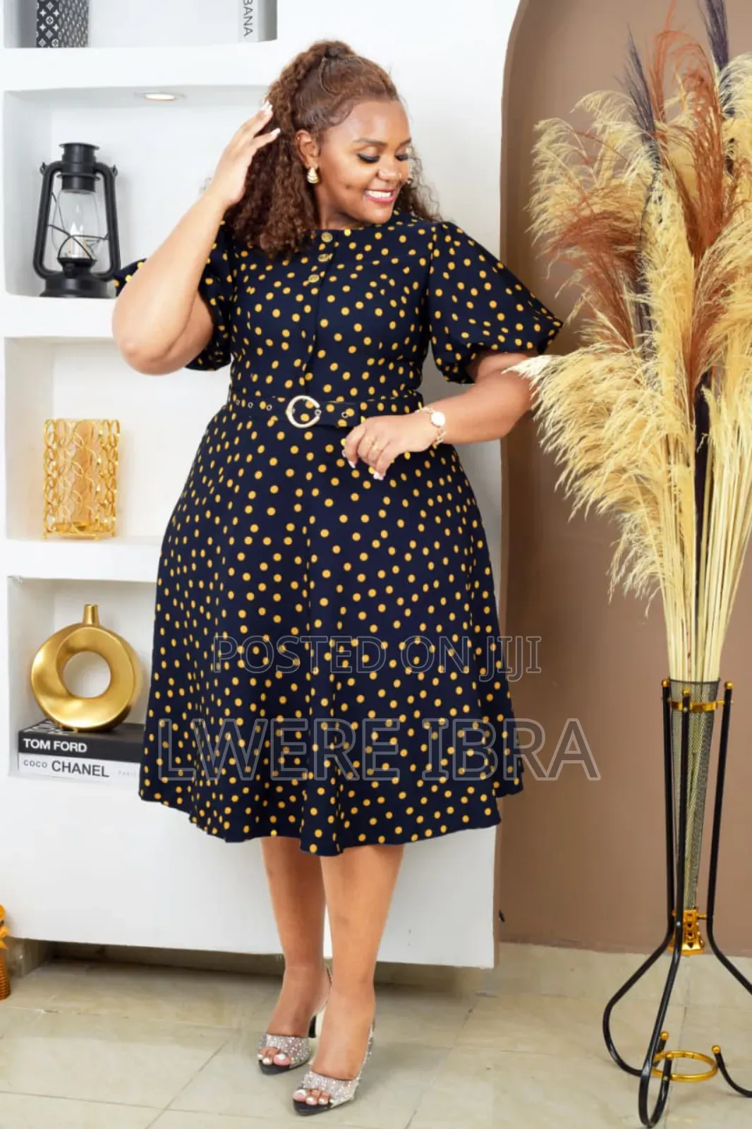 Black Round Doted Dresses for Ladies in Central Division - Clothing ...