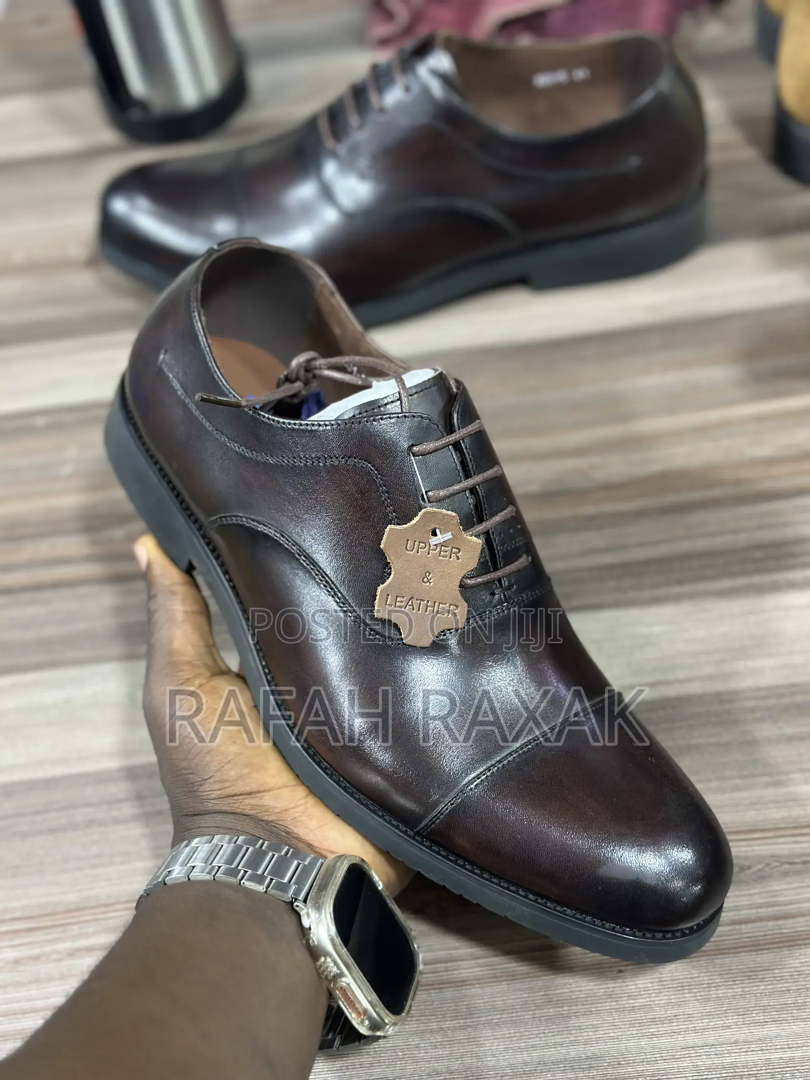 Original Men’S Dark Tan Franco Banetti Cap-toe Oxford Gentle Shoes in ...