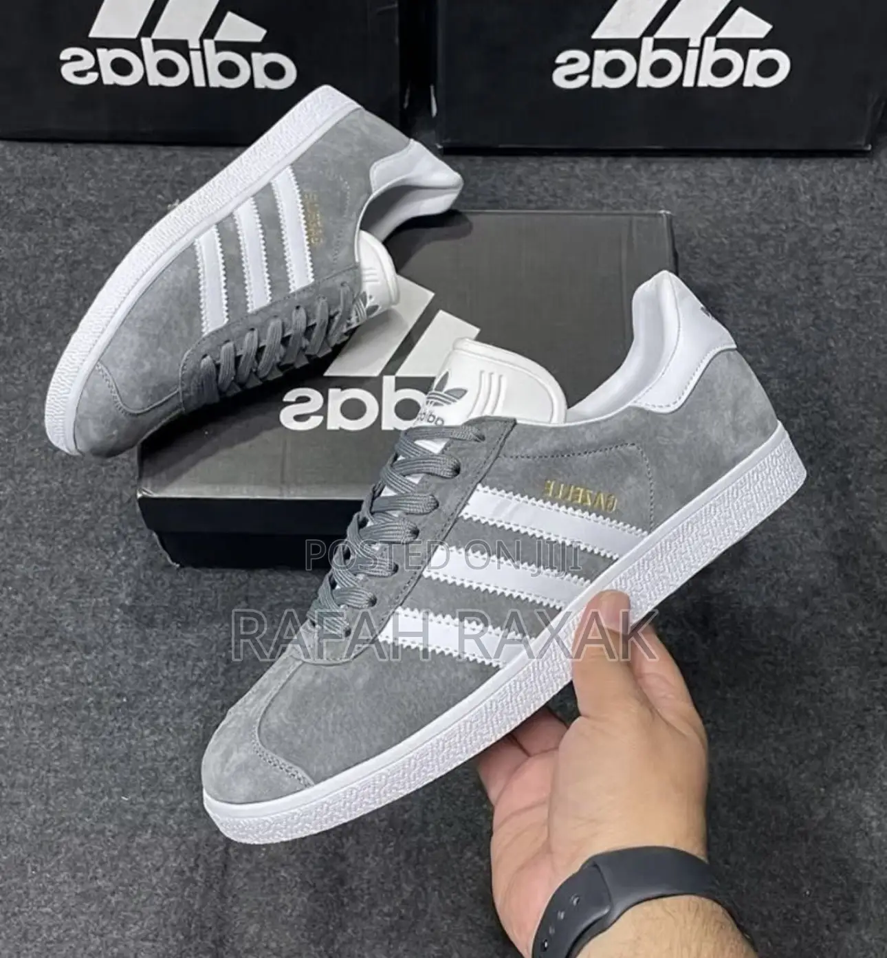 Original Grey Suede Adidas Gazelle Sneakers in Central Division - Shoes ...