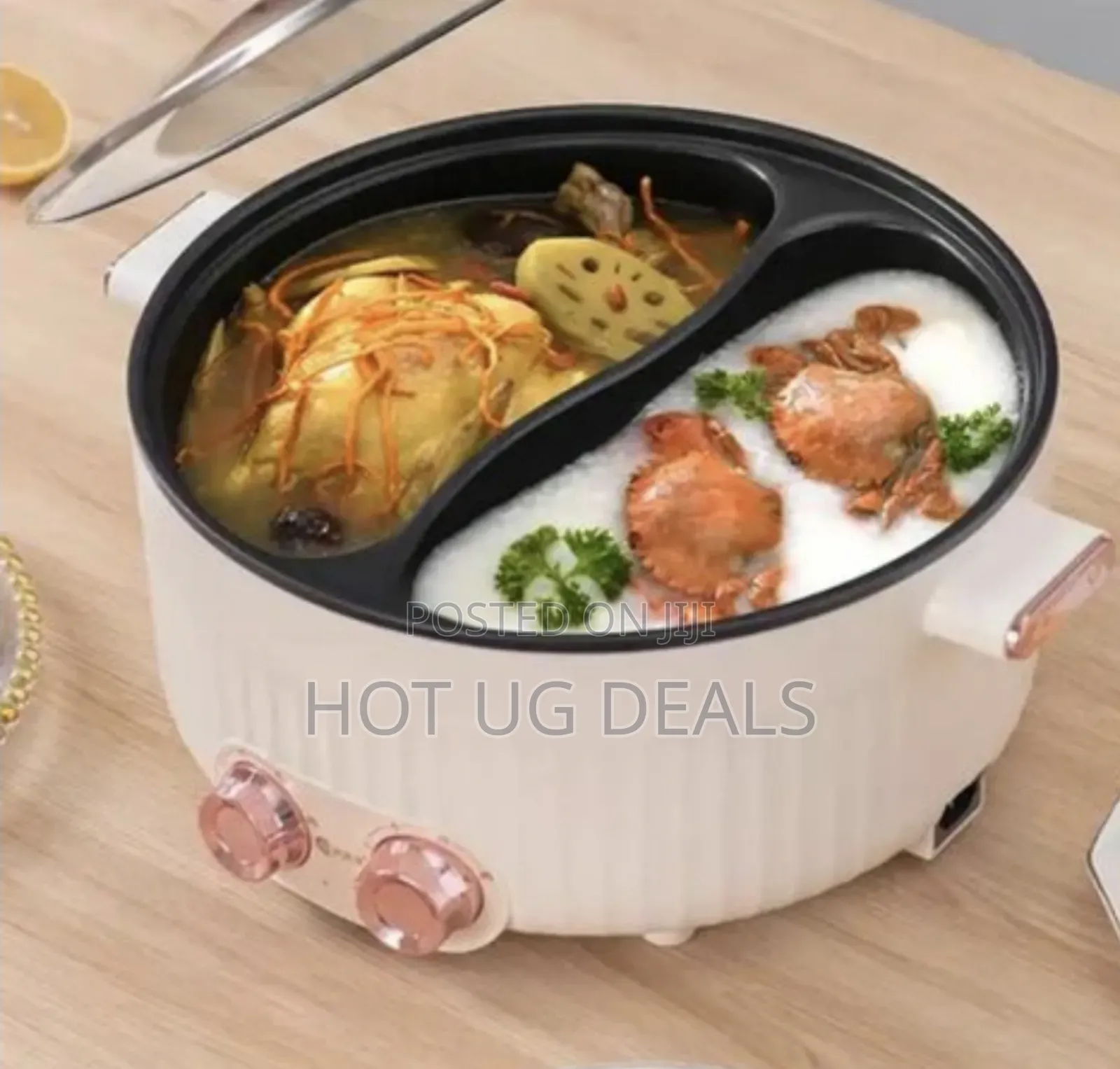 Multi-functional Rice Cooker Hot Pot With Two Compartment And Chafing ...