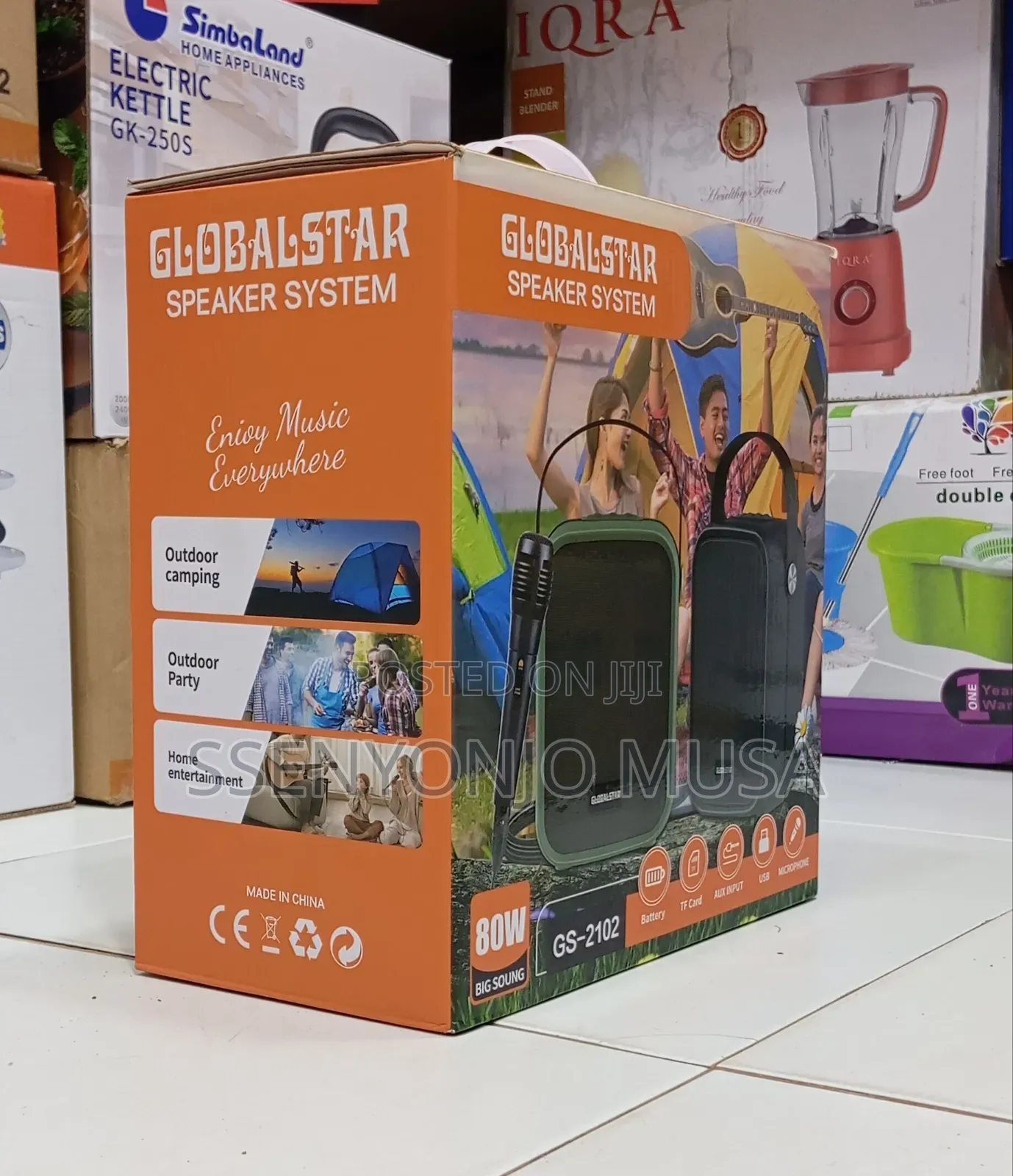 Globalstar 80w Portable Speaker System With Subwoofer 3000mah Battery ...
