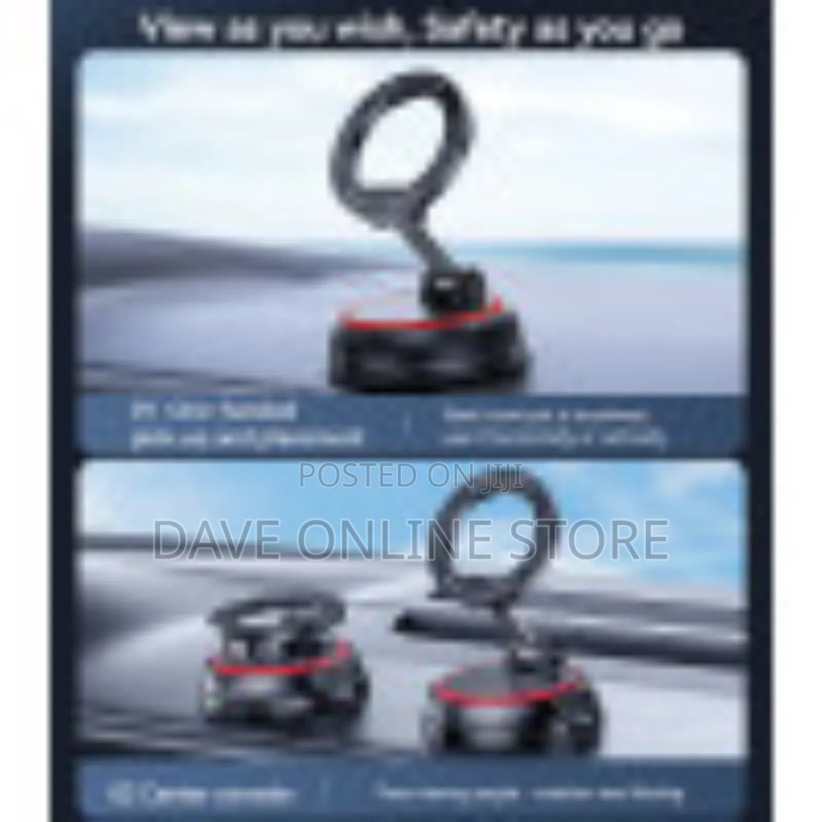 C219 360 Rotation and Folding Zinc Alloy Suction Cup Car Phone Holder ...