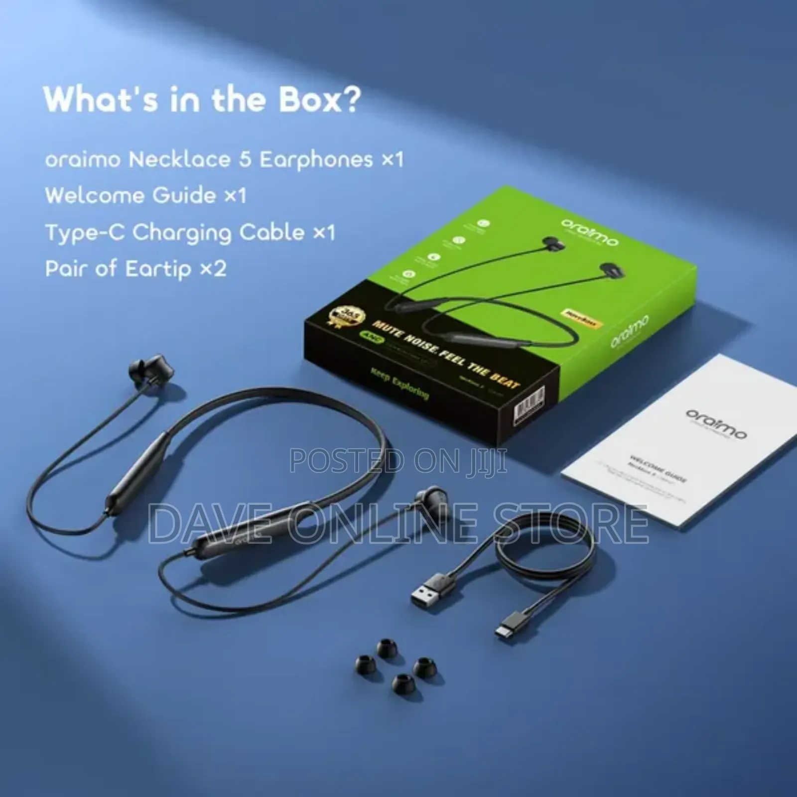 Oraimo Necklace 5 30db Noise Cancellation Call Vibration Earphones in ...