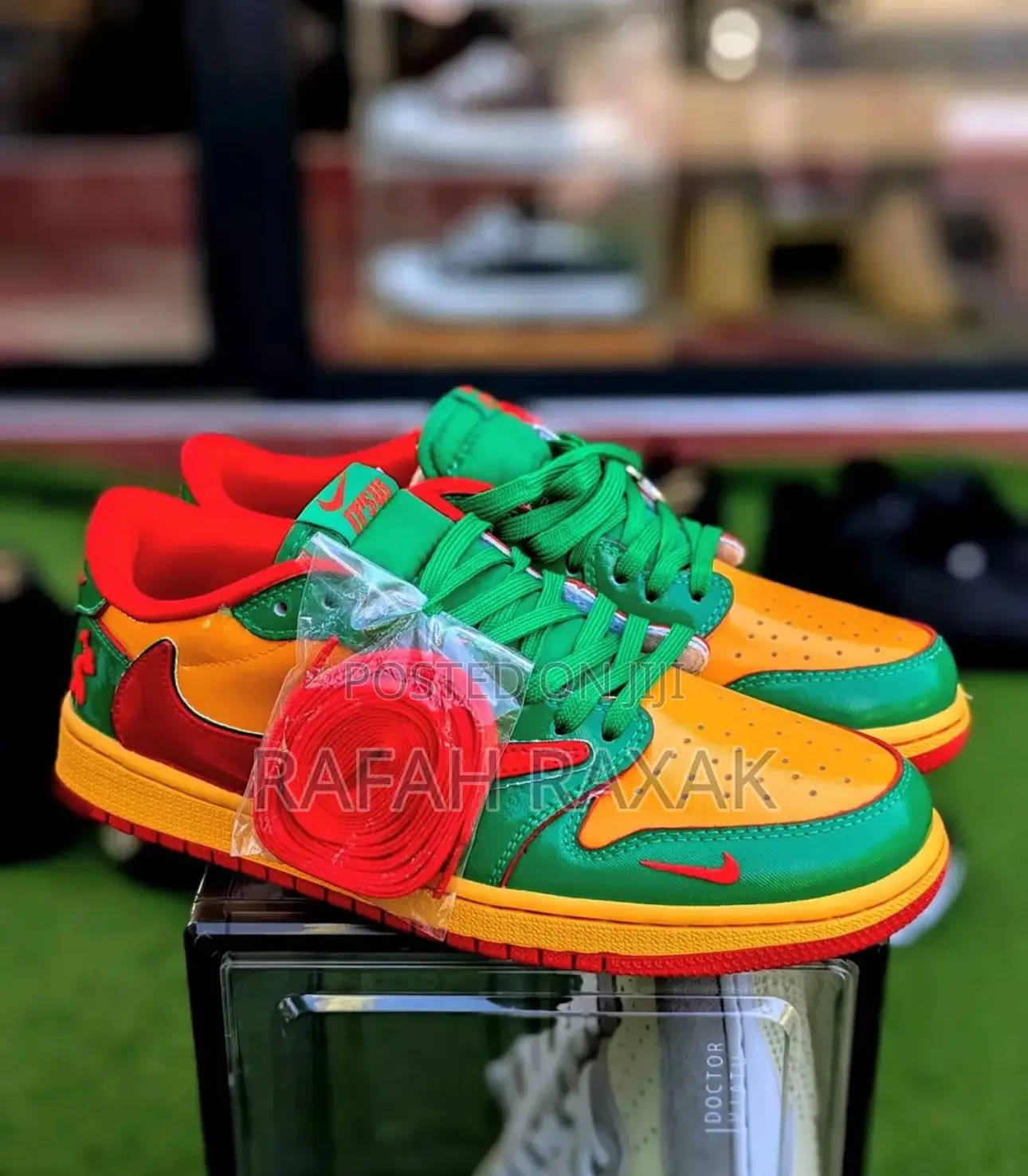 Original Nike Air Jordan 1 Low X Lil Yachty Concrete Boys Lucky Green ...