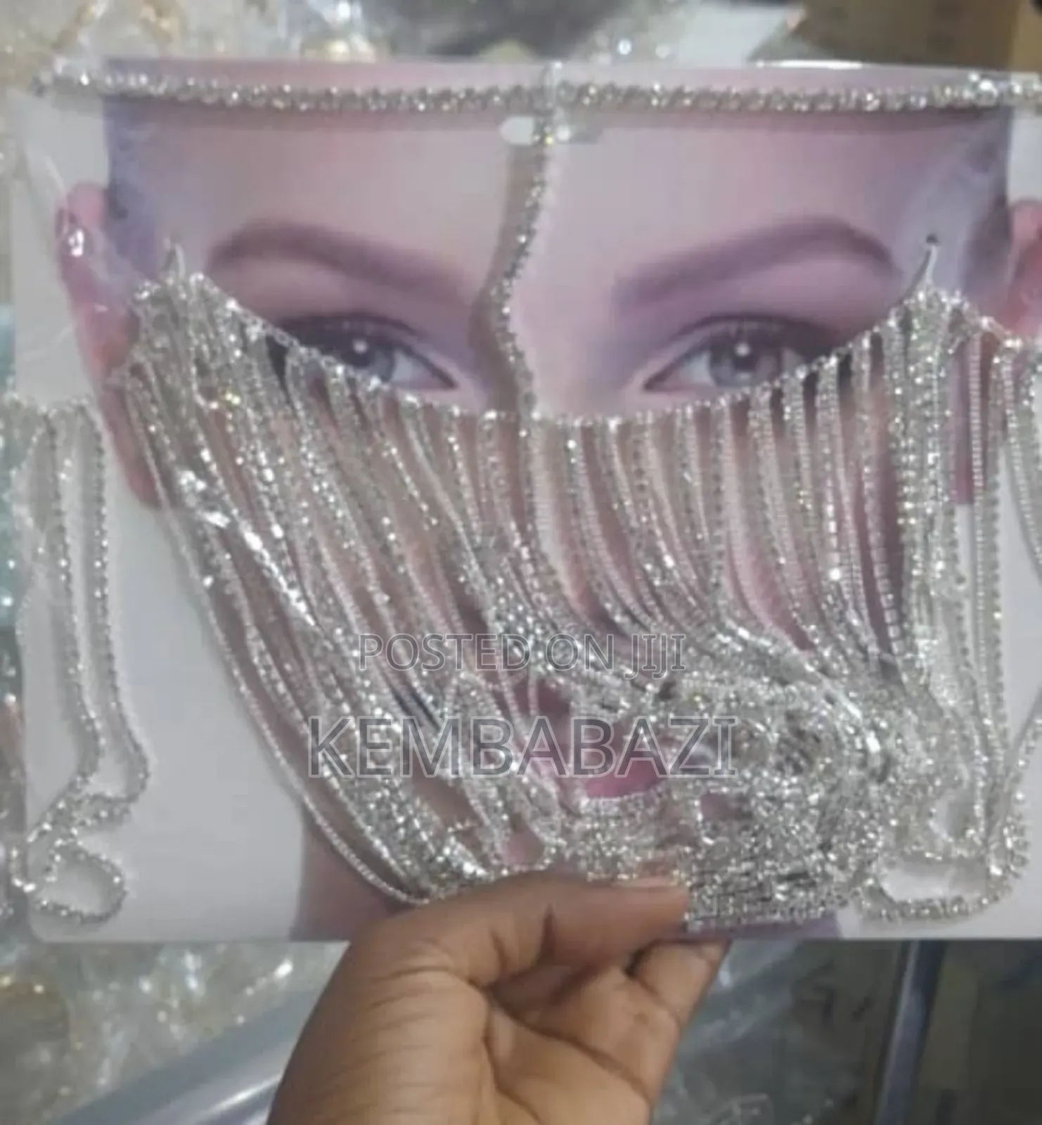 Rhinestone Fringe Masquerade Mask. in Central Division - Clothing ...