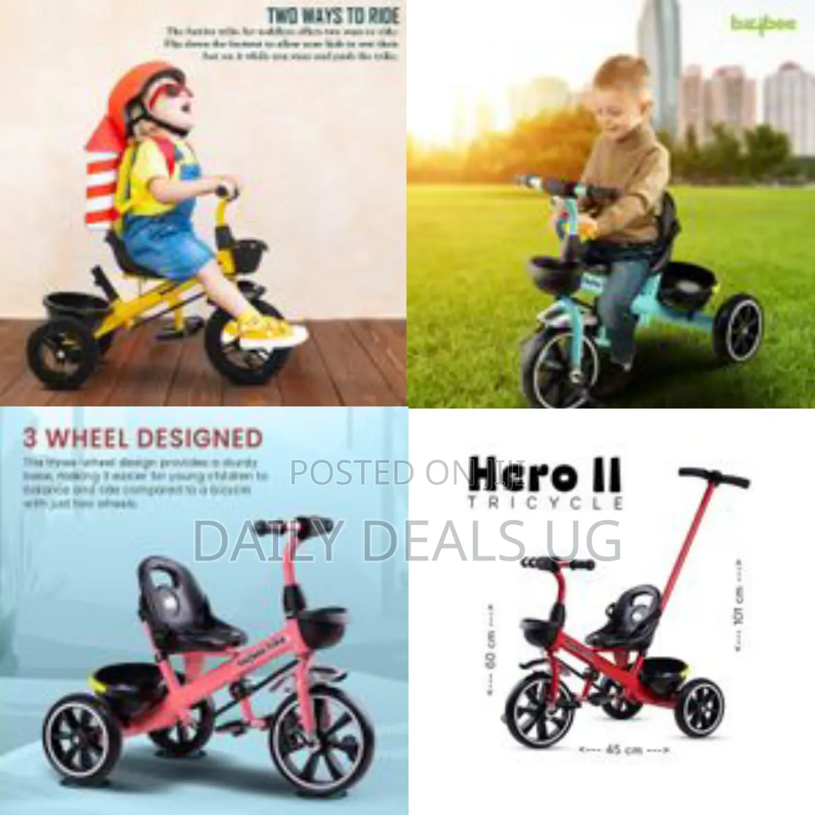 Baybee 2 In 1 Furitto Baby Tricycle For Kids, Bicycle With Storage in ...