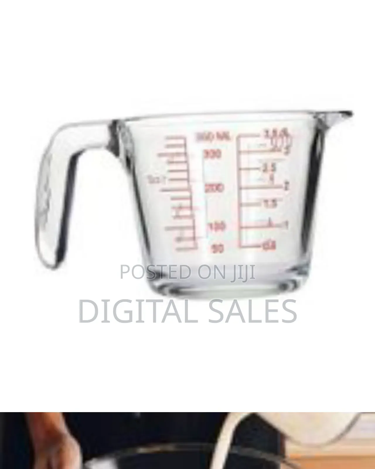 350ml Glass Measuring Cup, 1 1/3-Cup Tempered Glass Liquid Measurin in ...
