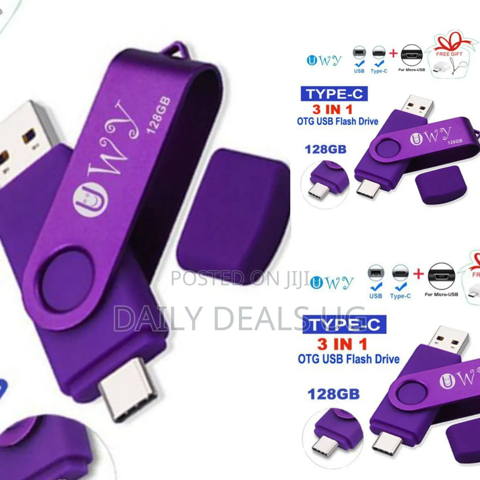 Uwy Flash Disk 128g Otg Usb Flash Drive Micro Otg Type C in Central ...