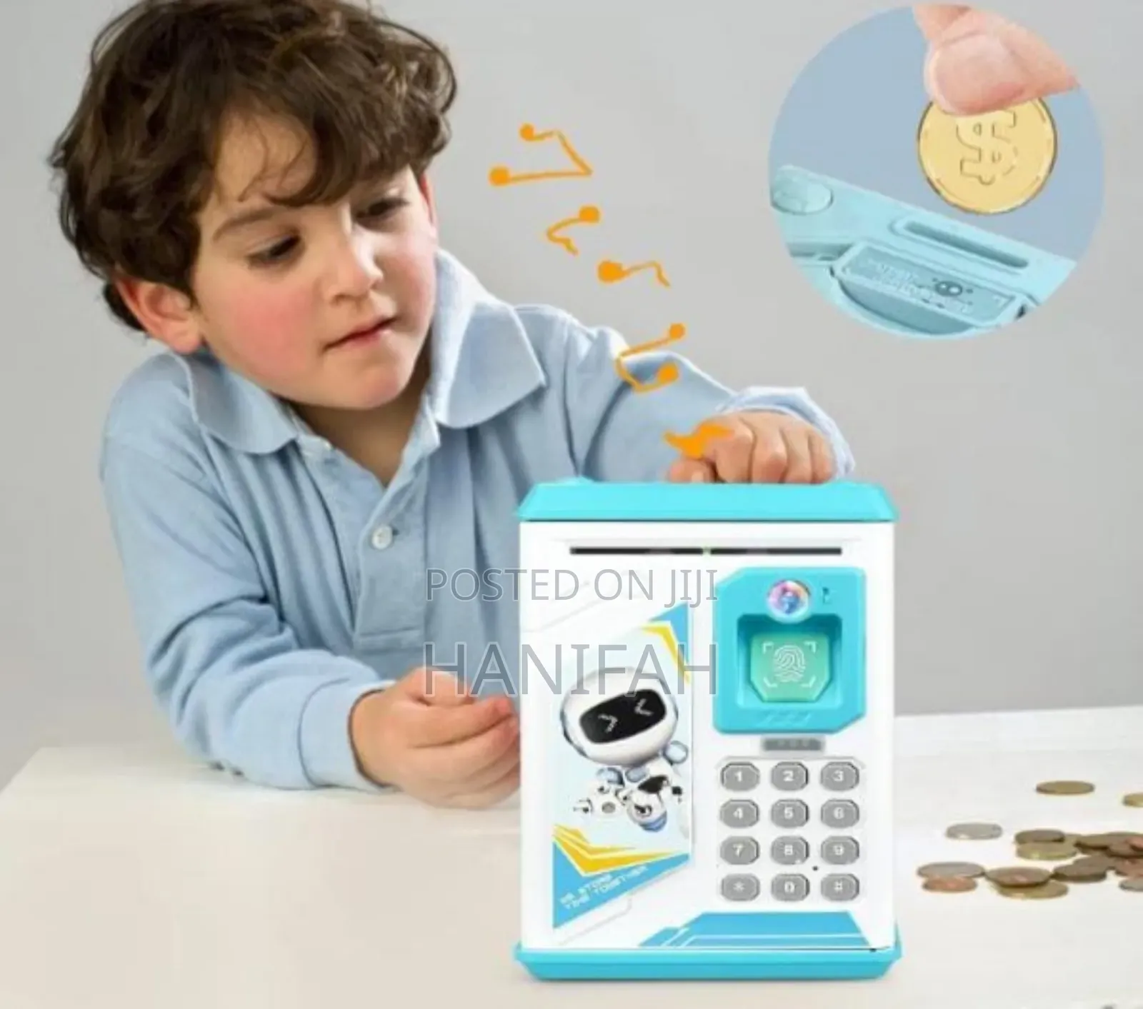 Kids Electronic Mini Atm Piggy Bank With Finger Print in Central ...