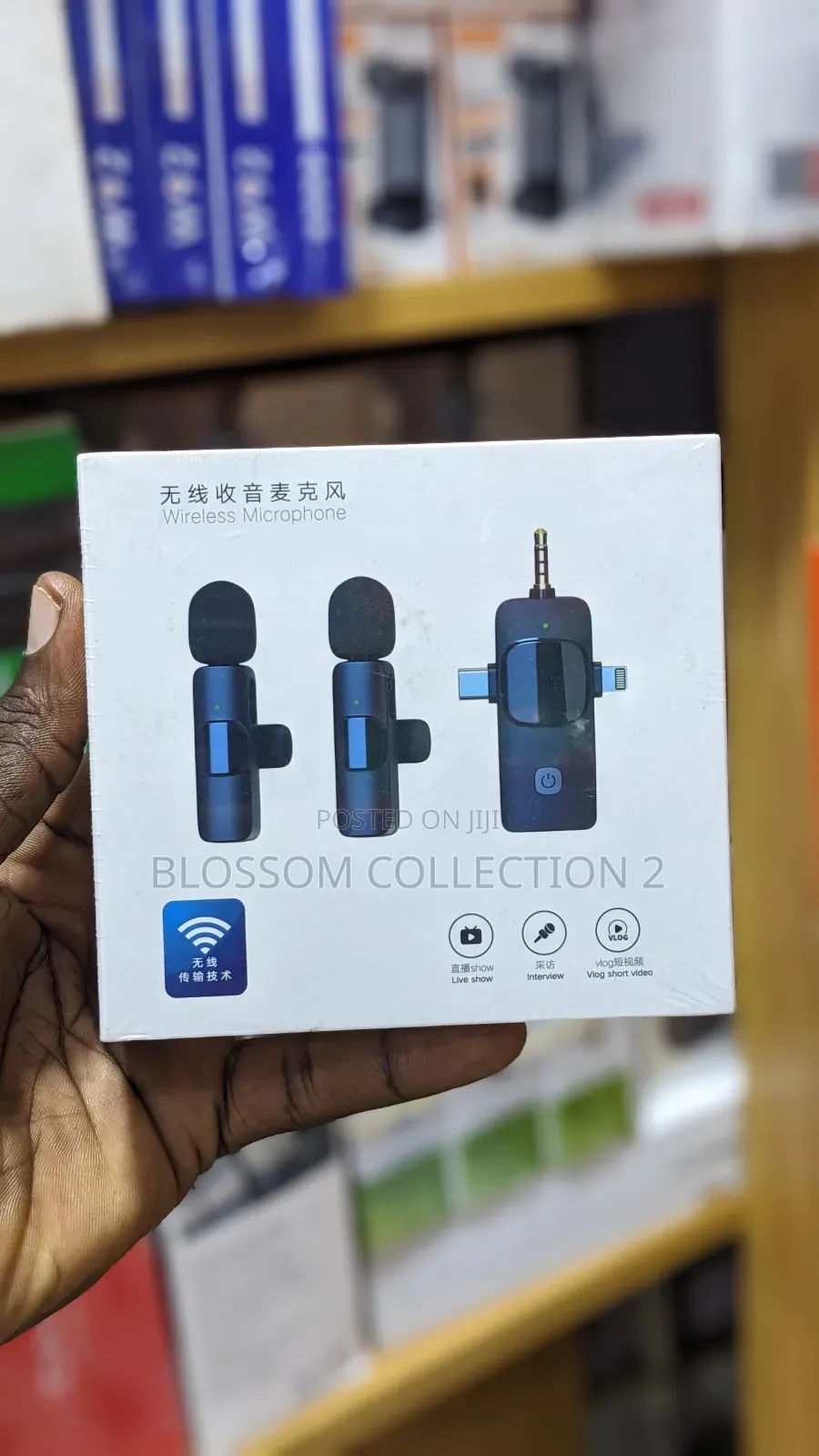 3in1 Wireless Lavalier Microphones for iPhone, Android and Cameras in ...