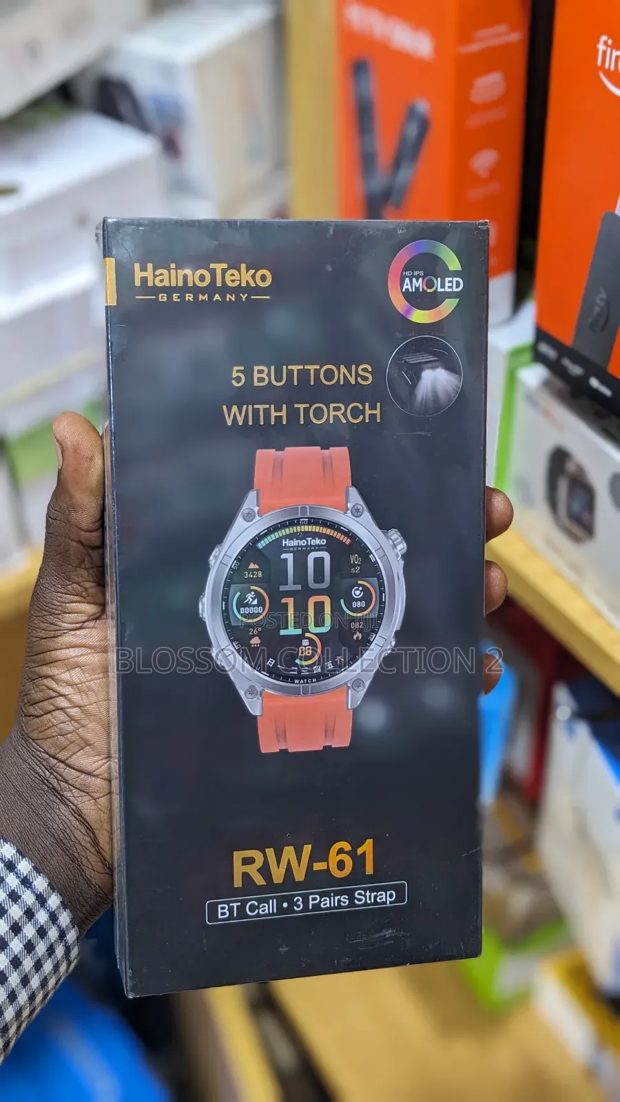 Haino Teko Rw 61 Round Smart Watch With 3 Pair Strap in Central ...