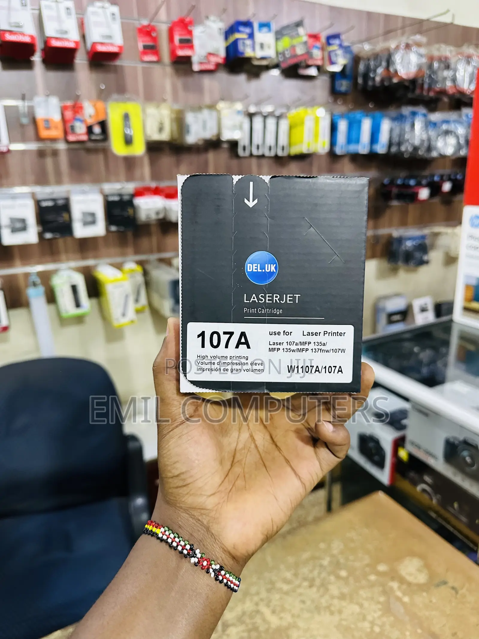 Del.Uk 107a Black Laser Toner Cartridge (W1107a) in Central Division ...