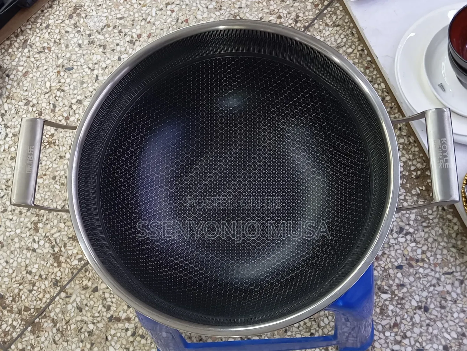 36cm Stainless Steel Non-Stick Frying Pan – Smokeless Deep Stew Pan for ...