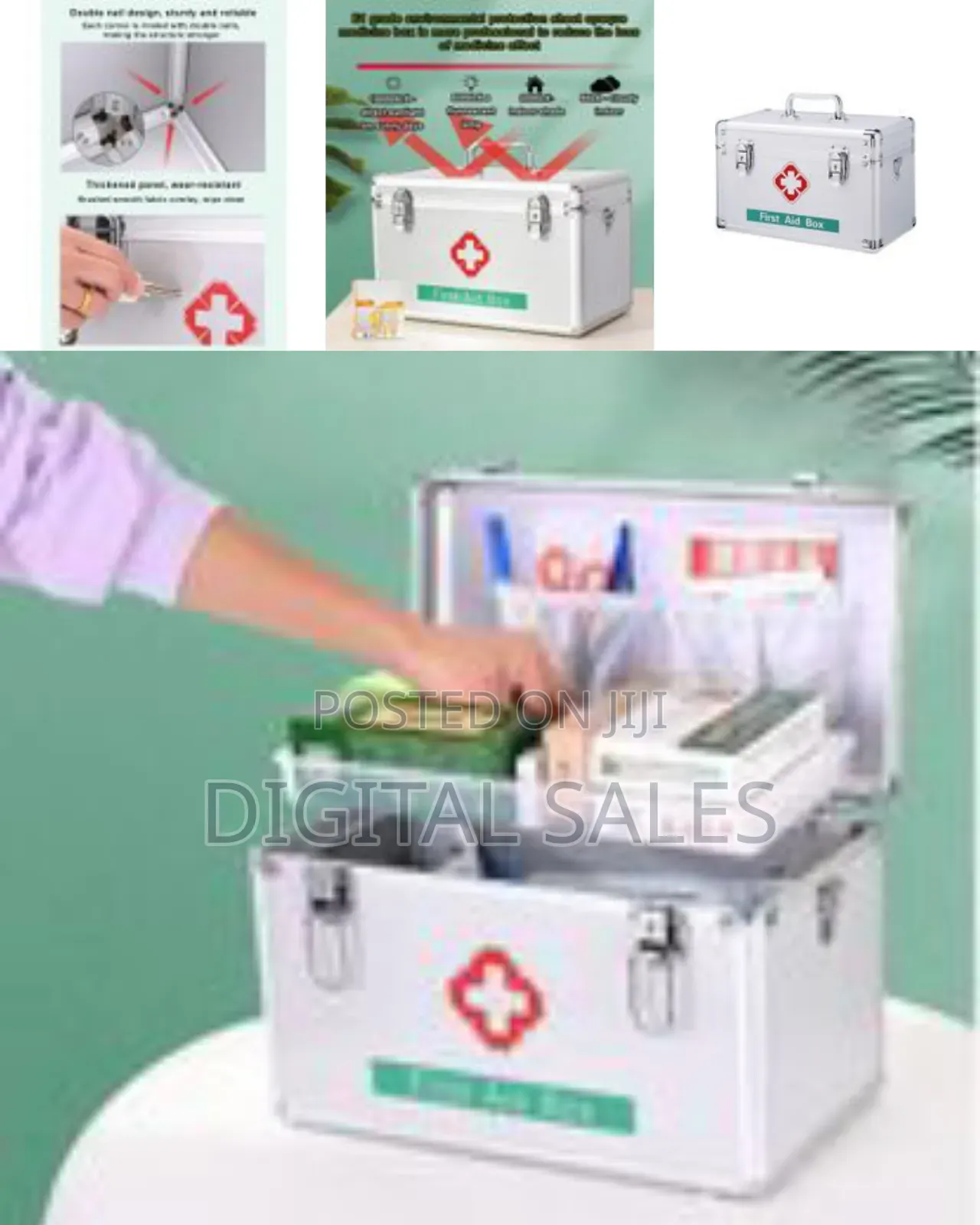 14inch Home First Aid Kit Medicine Box, First Aid Safe With Lock in ...