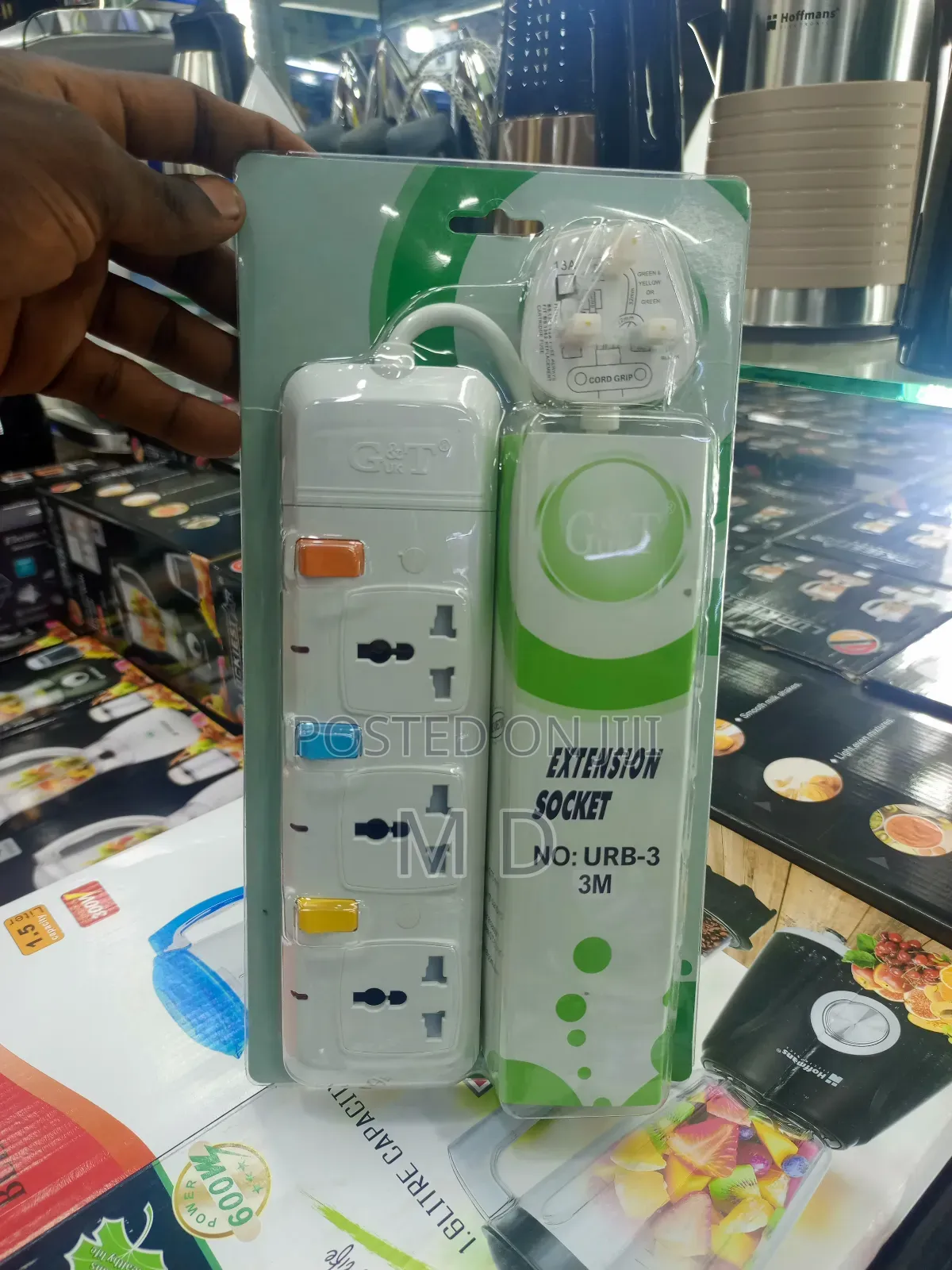 G T Urb-3 3-Socket Extension Lead. in Central Division - Accessories & Supplies for Electronics ...