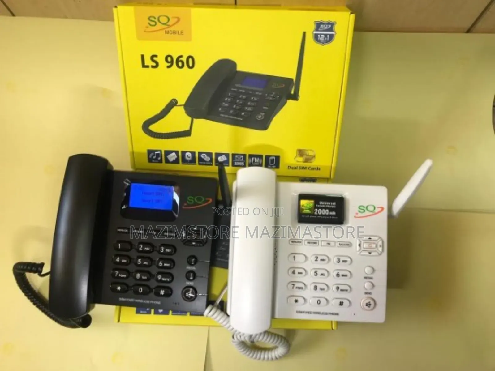 Sq Ls-960 Dual Sim GSM Wireless Landline Desktop Phone - White Black in ...