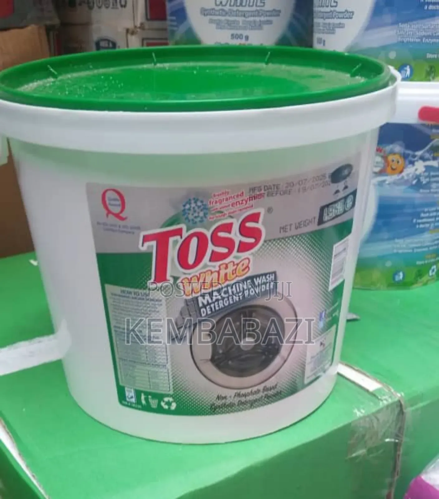 A Bucket of 1.5 Kg Toss White Machine Wash Detergent Powder. in Central ...