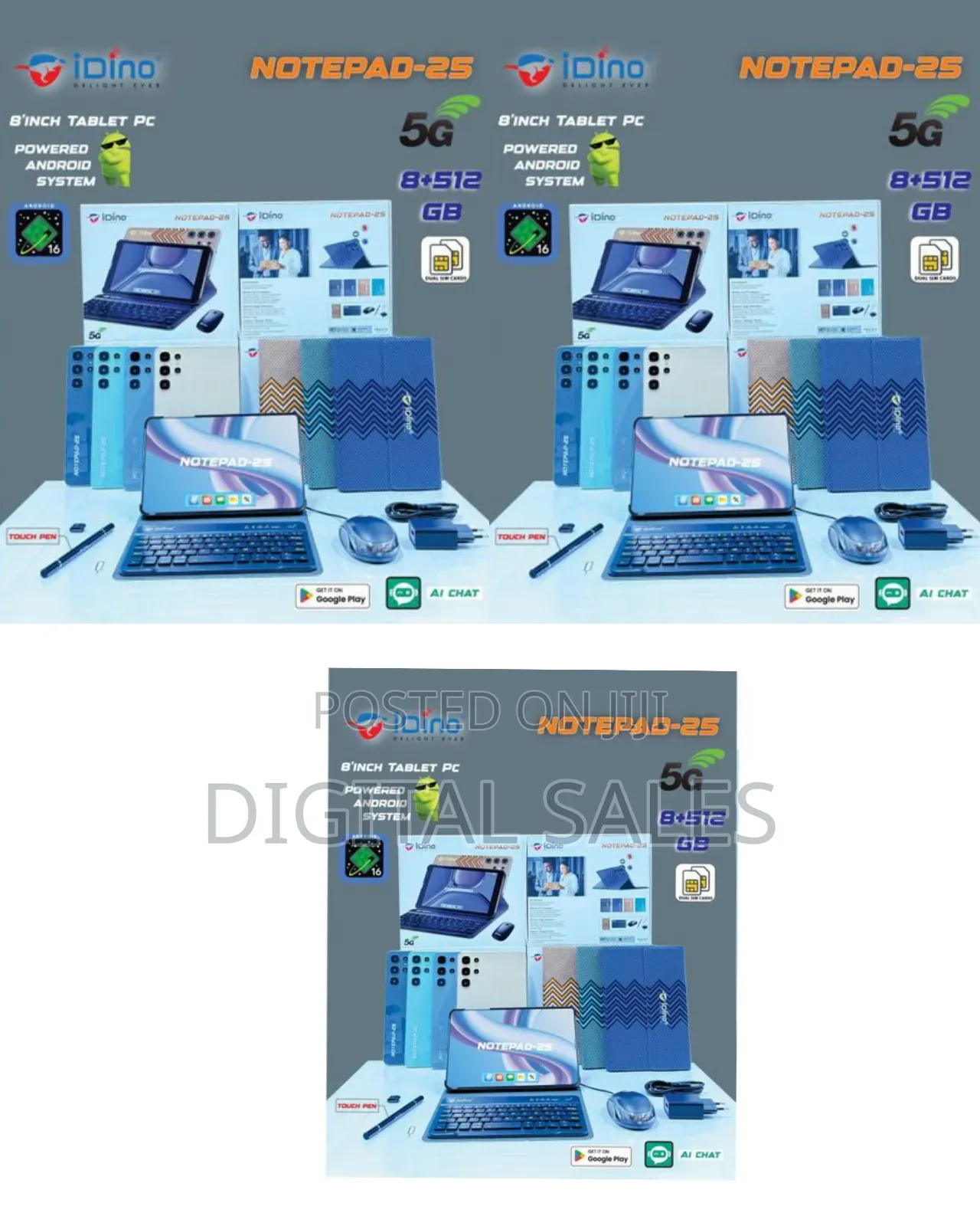 Idino Notepad-25 Tablet Pc iPad 8 Inch High Definition Display in ...